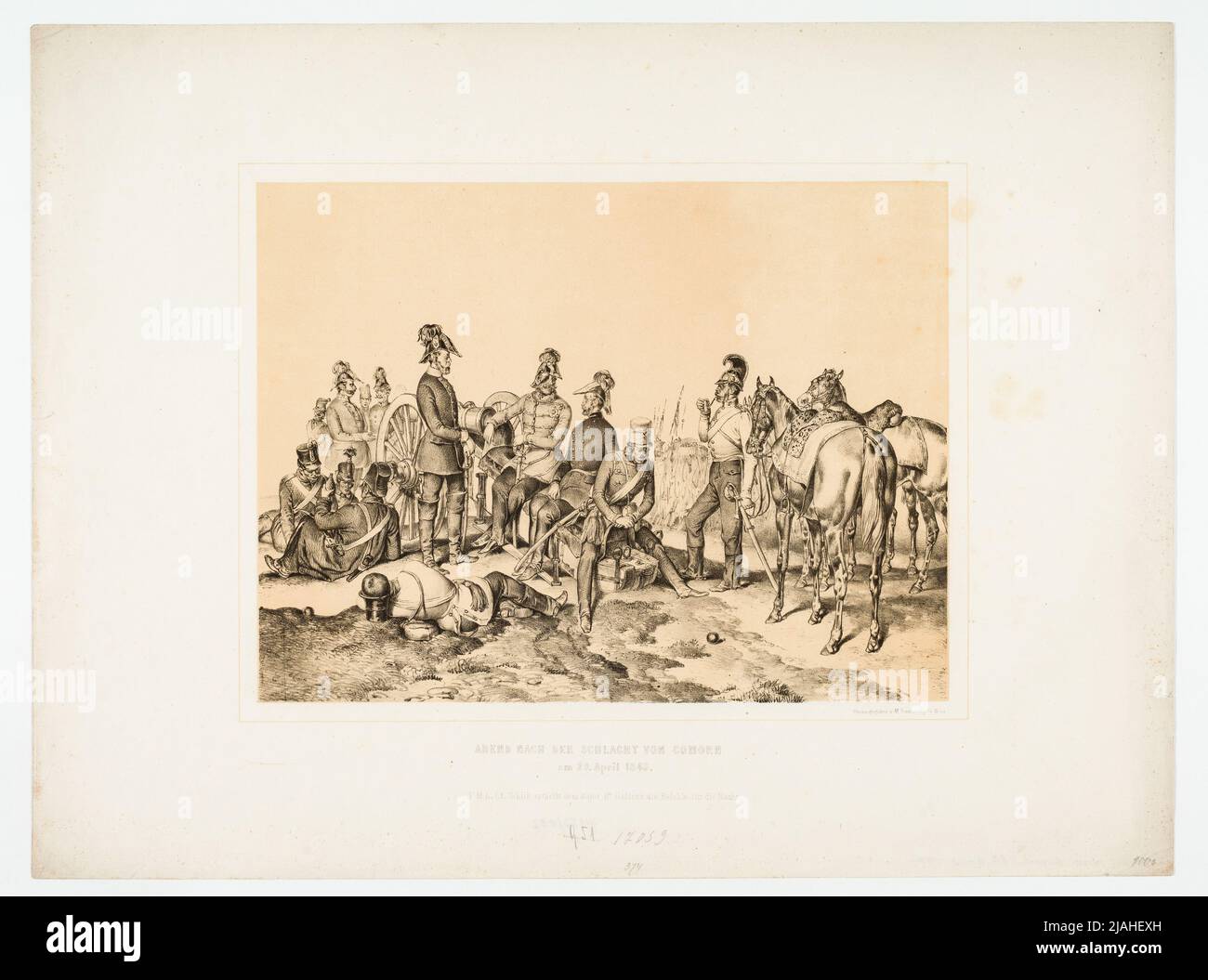 "Evening after the Battle of Comorn / April 26, 1849." (Field marshal ...