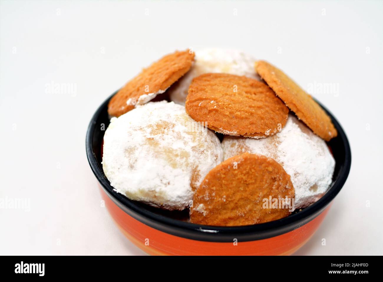 A deep plate of traditional Arabic cookies for celebration of Islamic ...