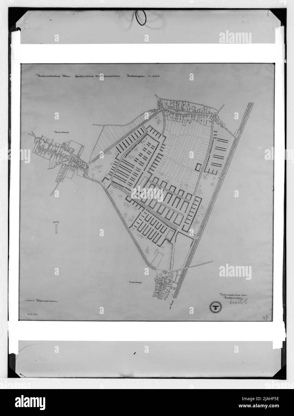 Structural plan of a planned large settlement near Stammersdorf (July ...