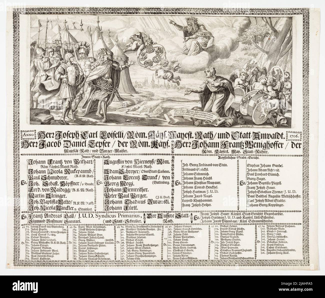 Memory sheet of the victory of Prince Eugen of Savoy in the Battle of ...
