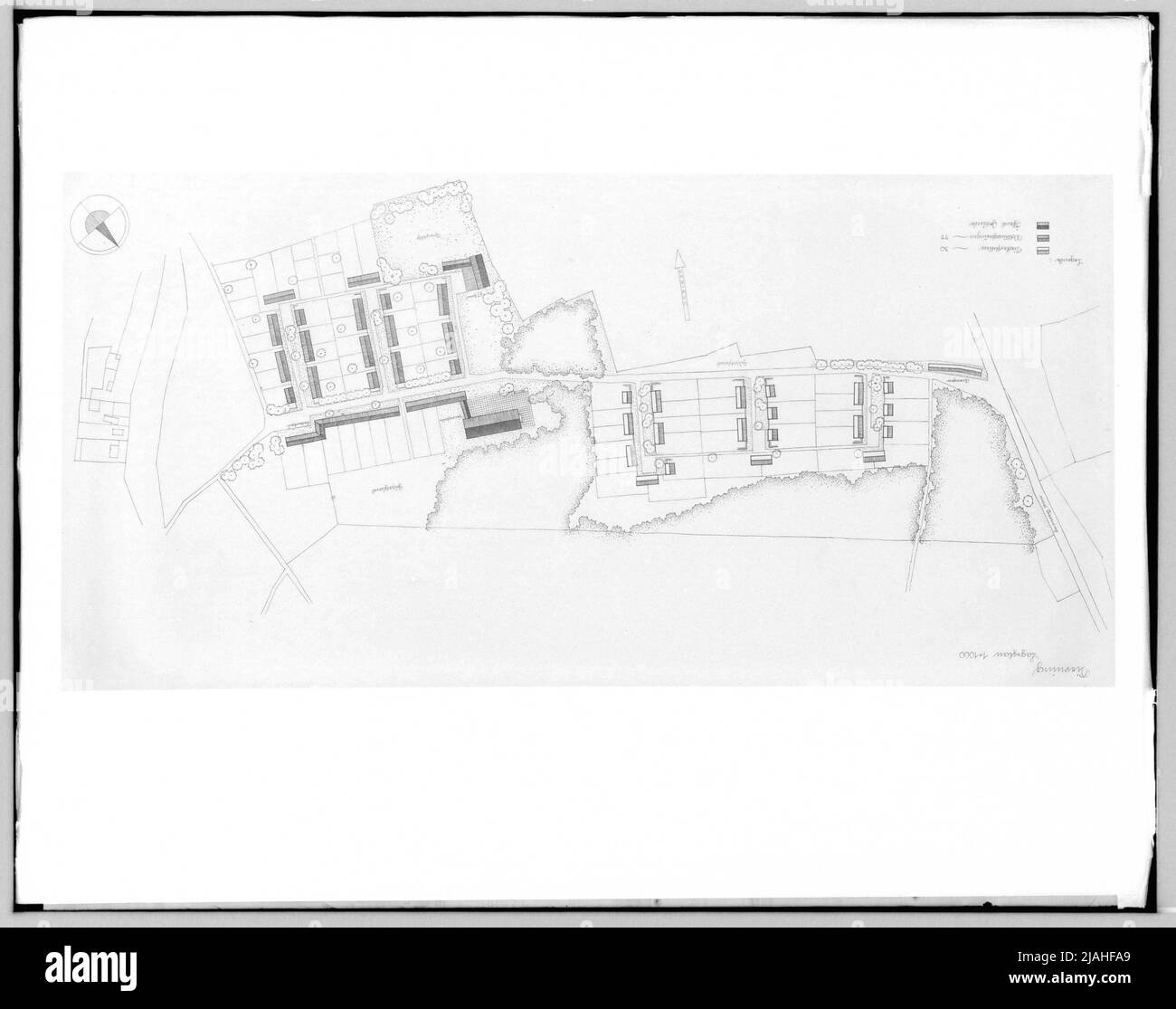 Site plan of a planned settlement in Sierning (Upper Austria Stock ...