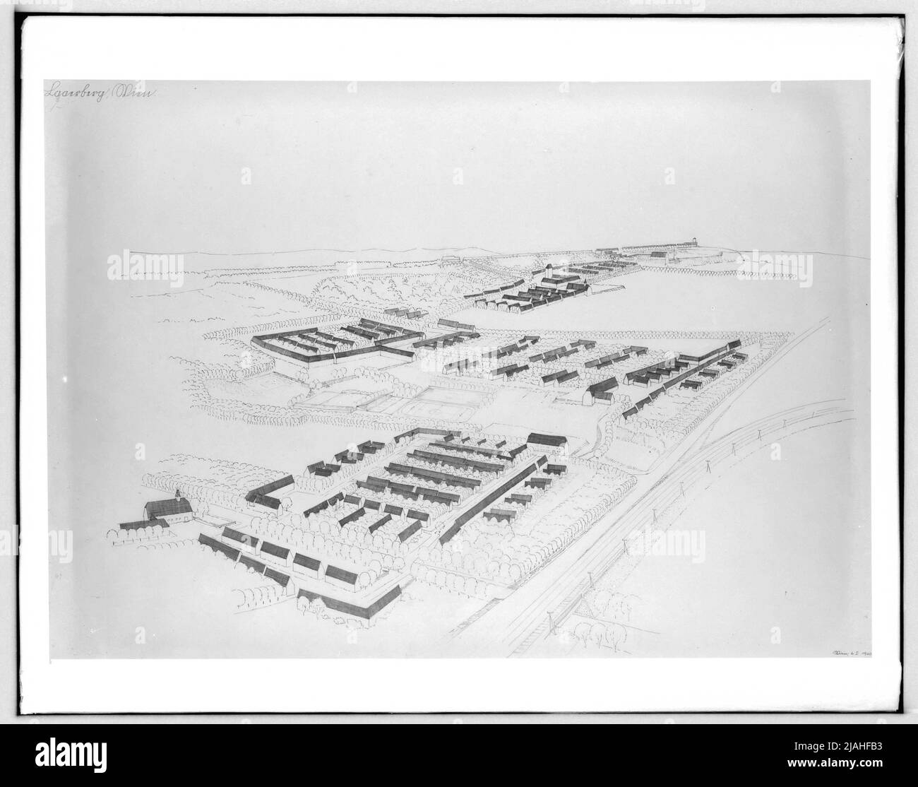 Drawing of a planned settlement on Laaer Berg (part of the so -called ...