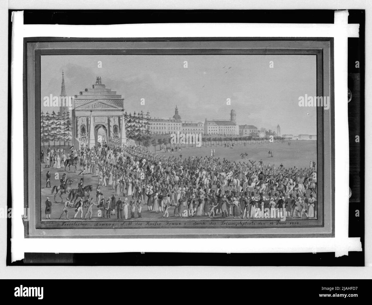 In the triumphal gate of the emperor Franz I on June 16, 1814 (Inv.-No ...