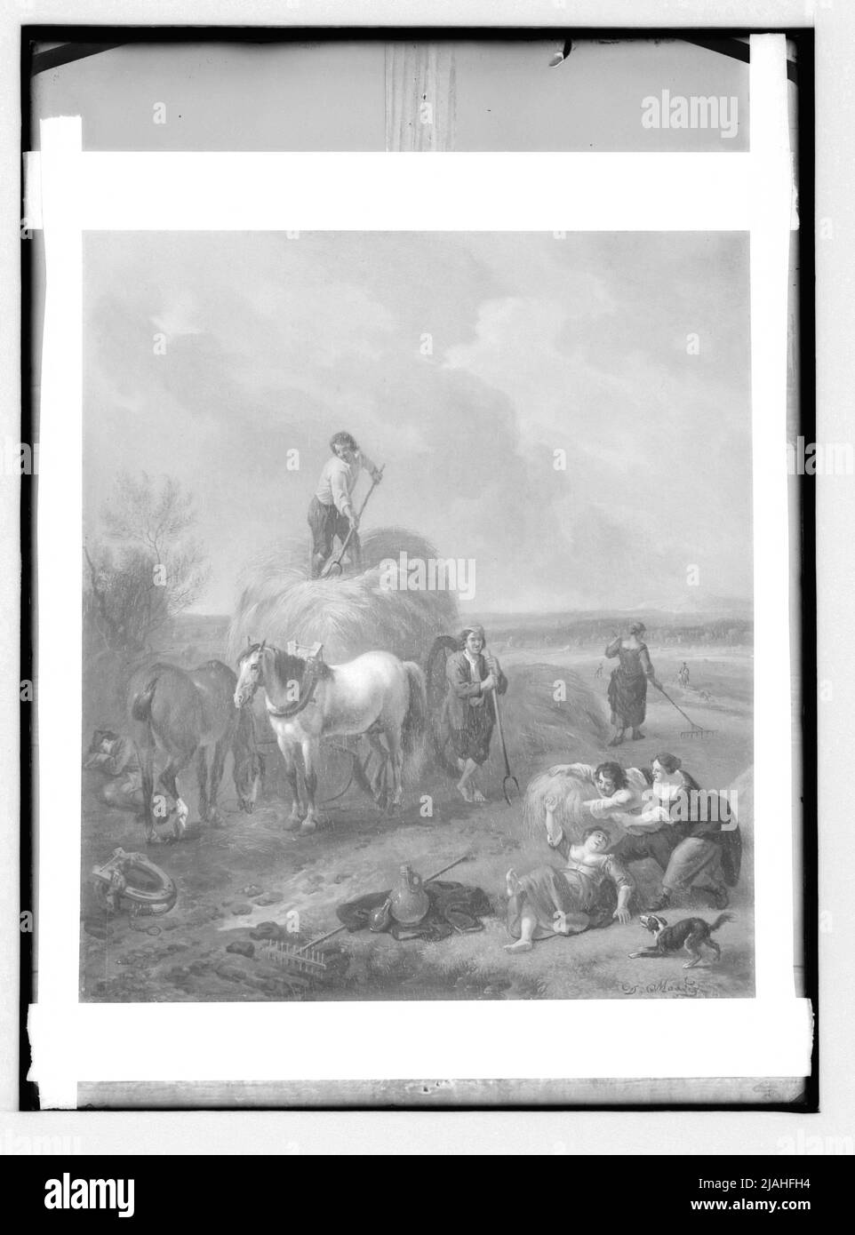 Farmer at work painting Black and White Stock Photos & Images - Alamy