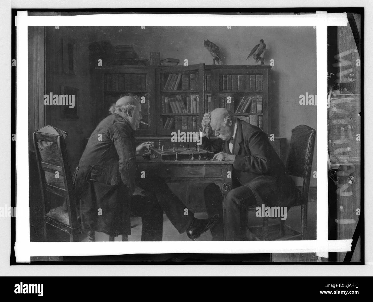 The chess players Black and White Stock Photos & Images - Alamy