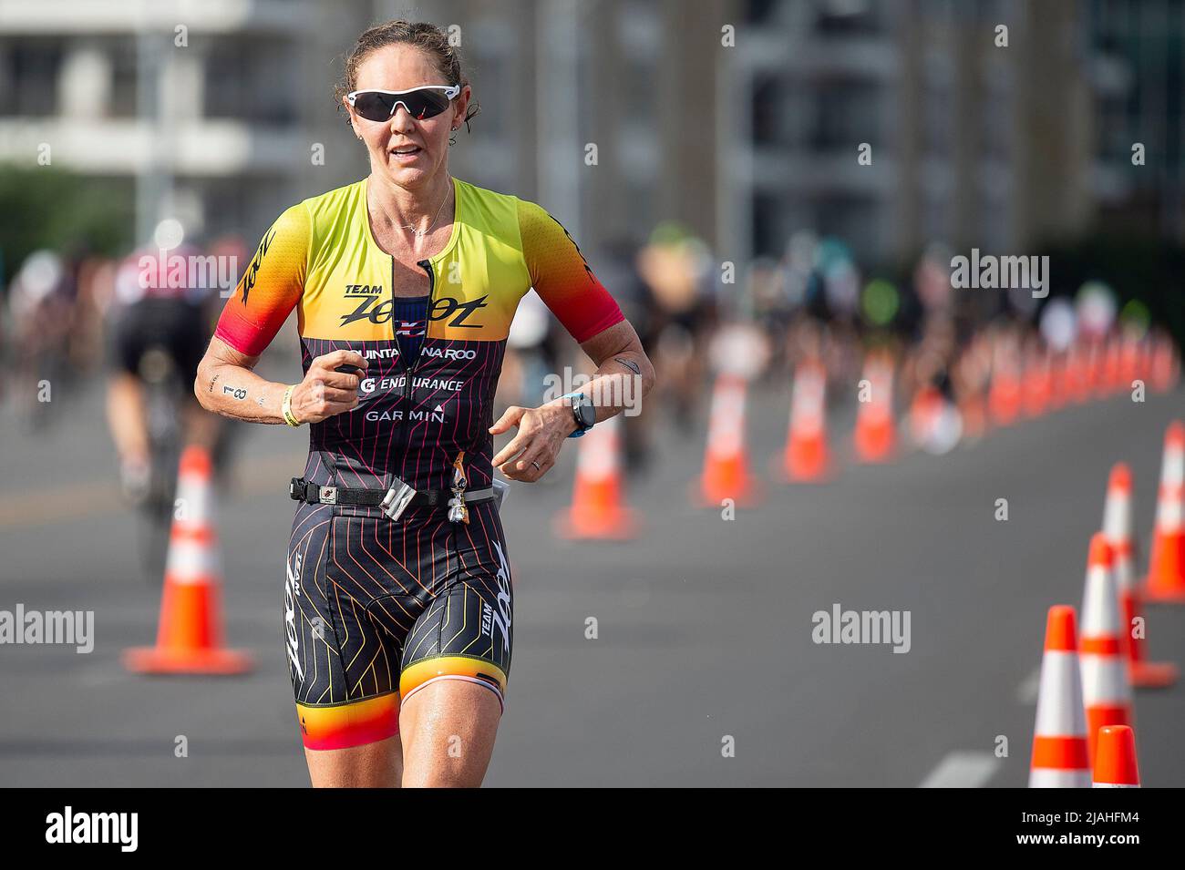 Cap Tex Tri. 30th May, 2022. Sierra Snyder #18 leads the female elite ...