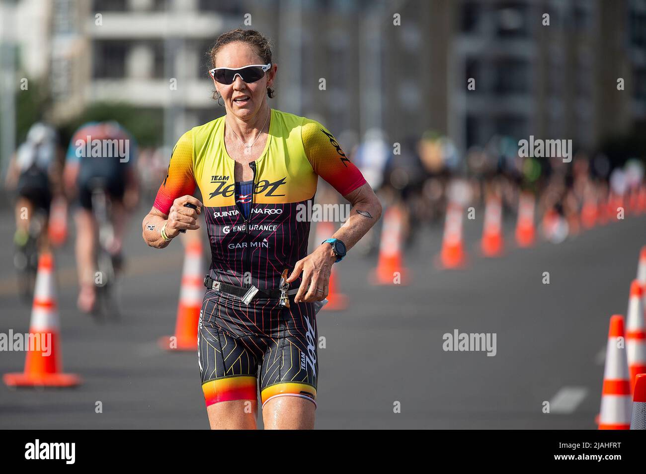 Cap Tex Tri. 30th May, 2022. Sierra Snyder #18 leads the female elite ...