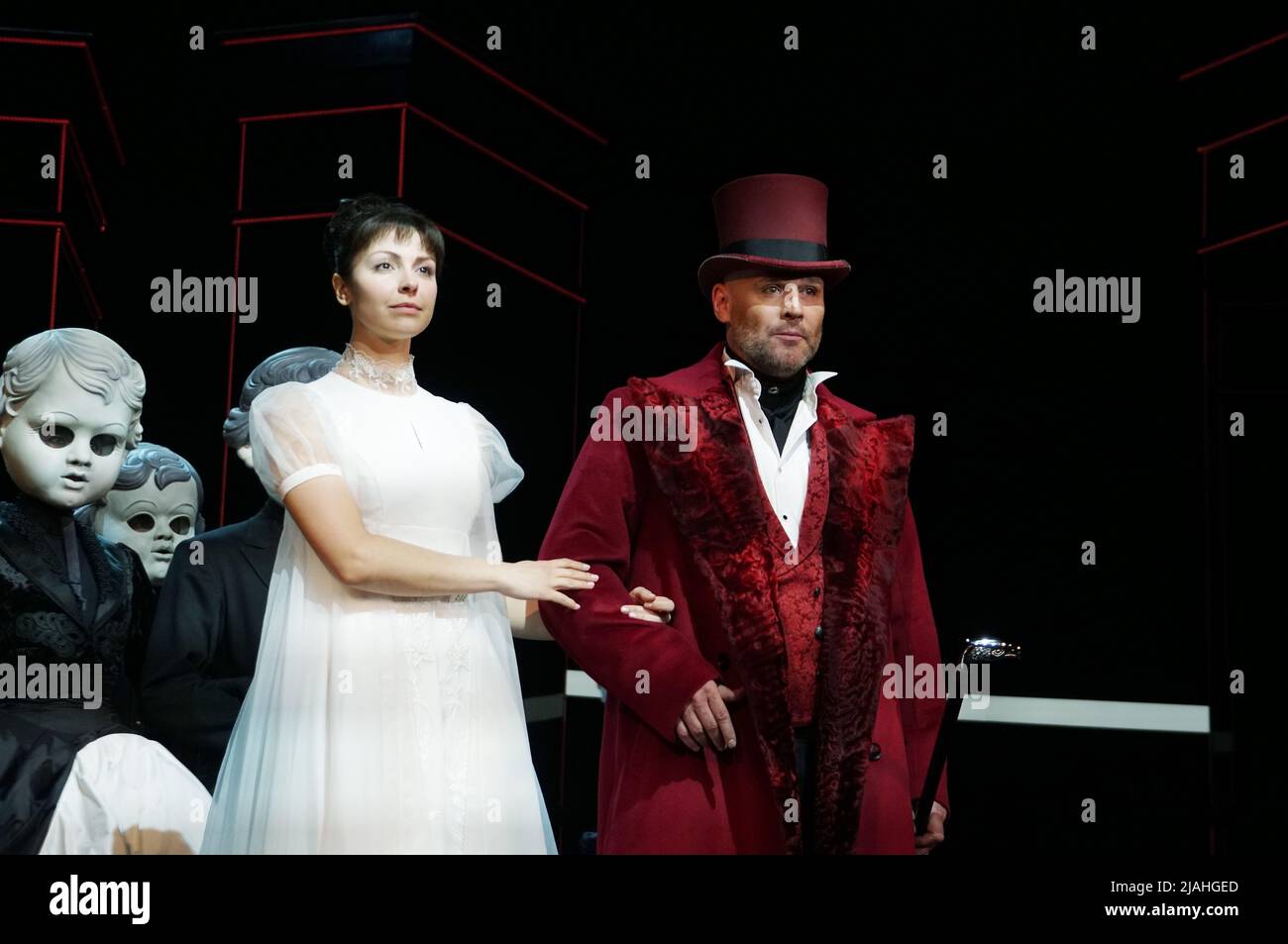 April 19, 2022. - Russia, Moscow. - Moscow Academic Satire Theatre ...