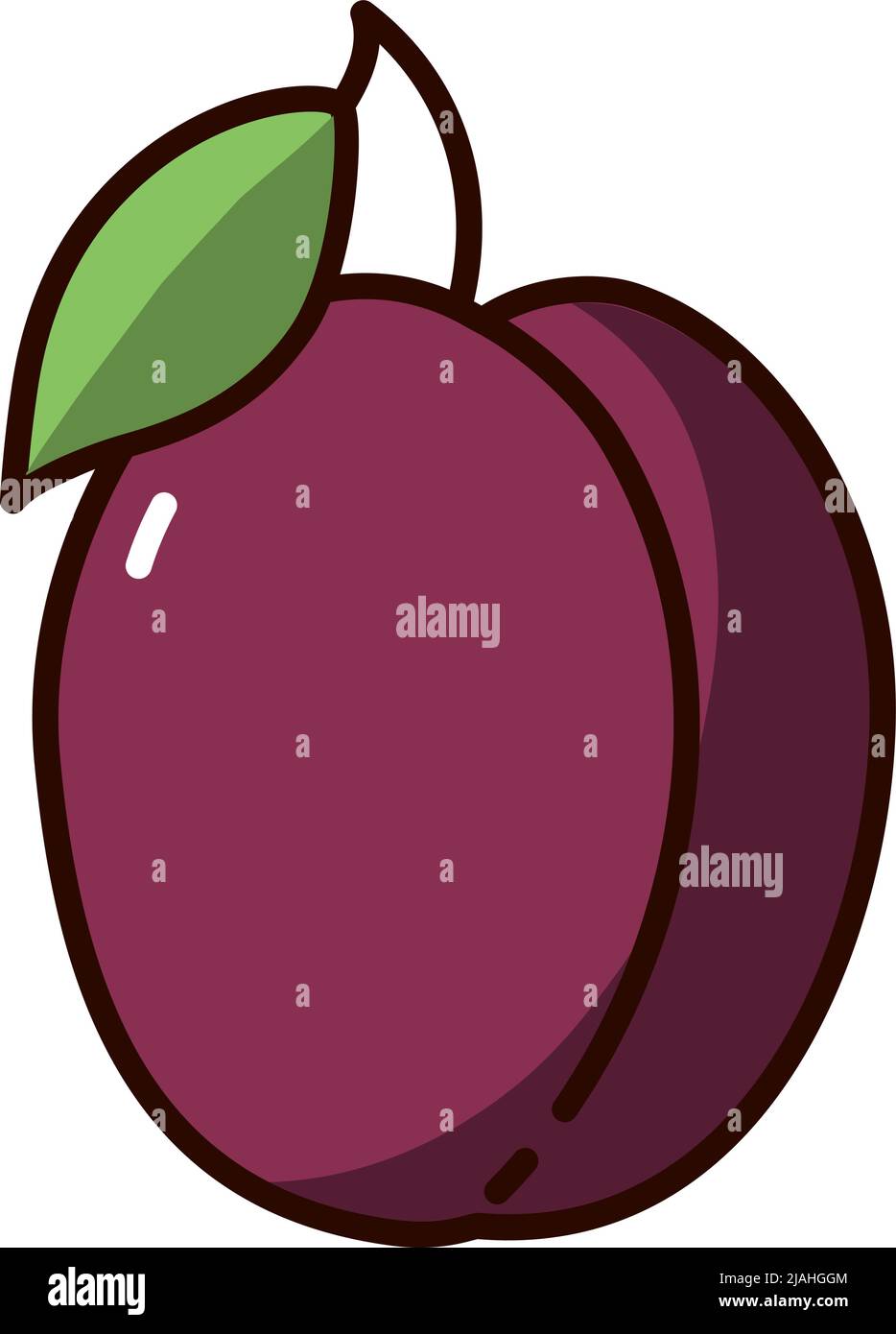plum prune icon illustration Stock Vector Image & Art - Alamy