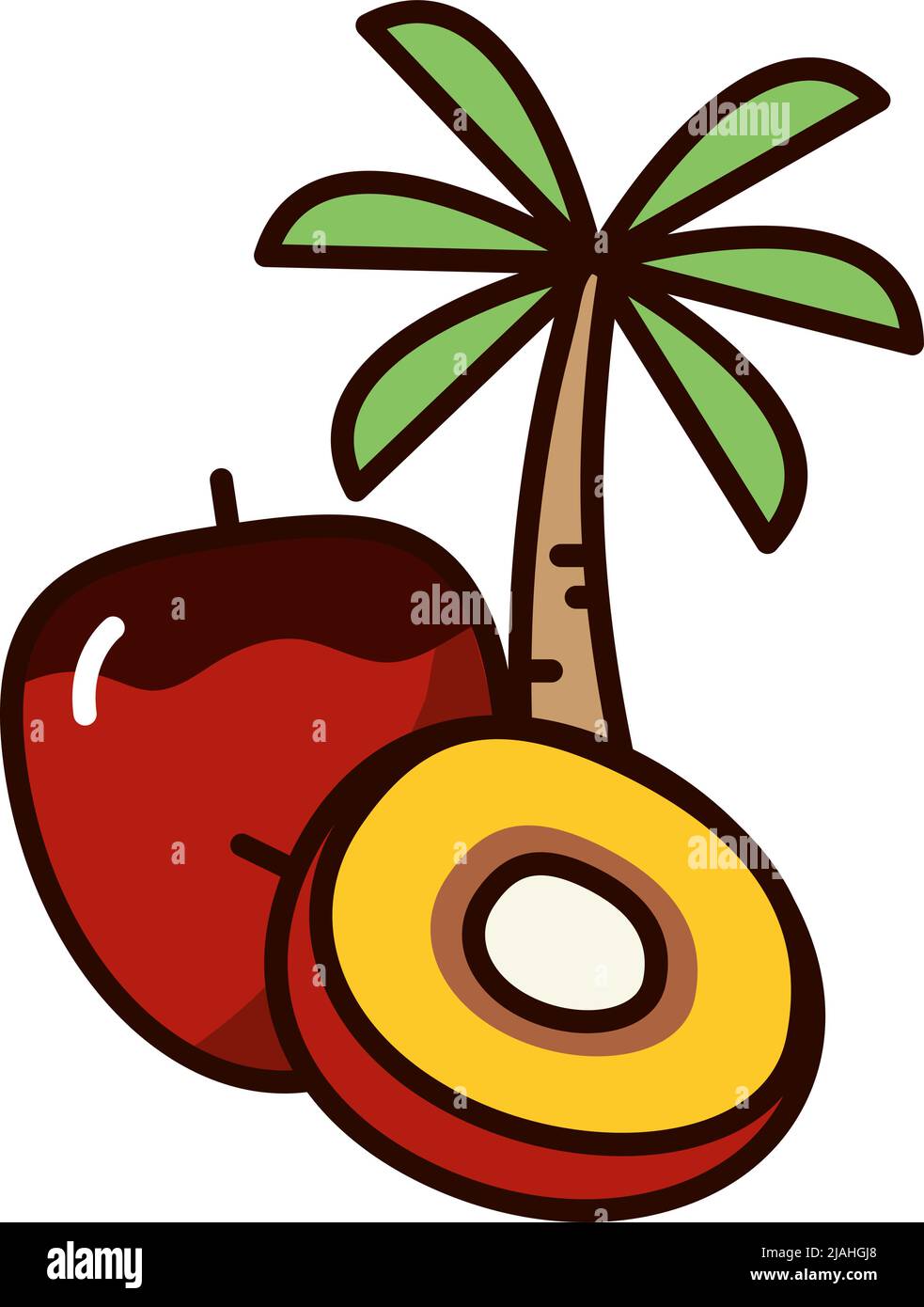palm oil icon drawing illustration Stock Vector Image & Art - Alamy