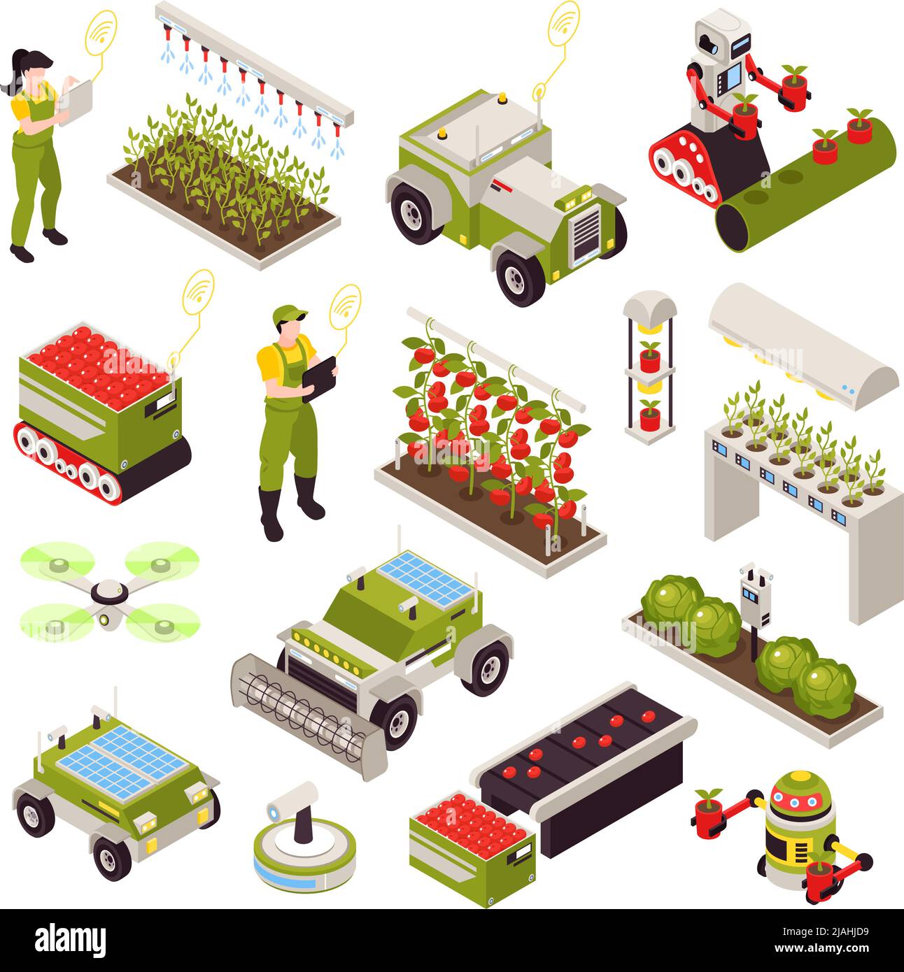 Automated machines Stock Vector Images - Alamy