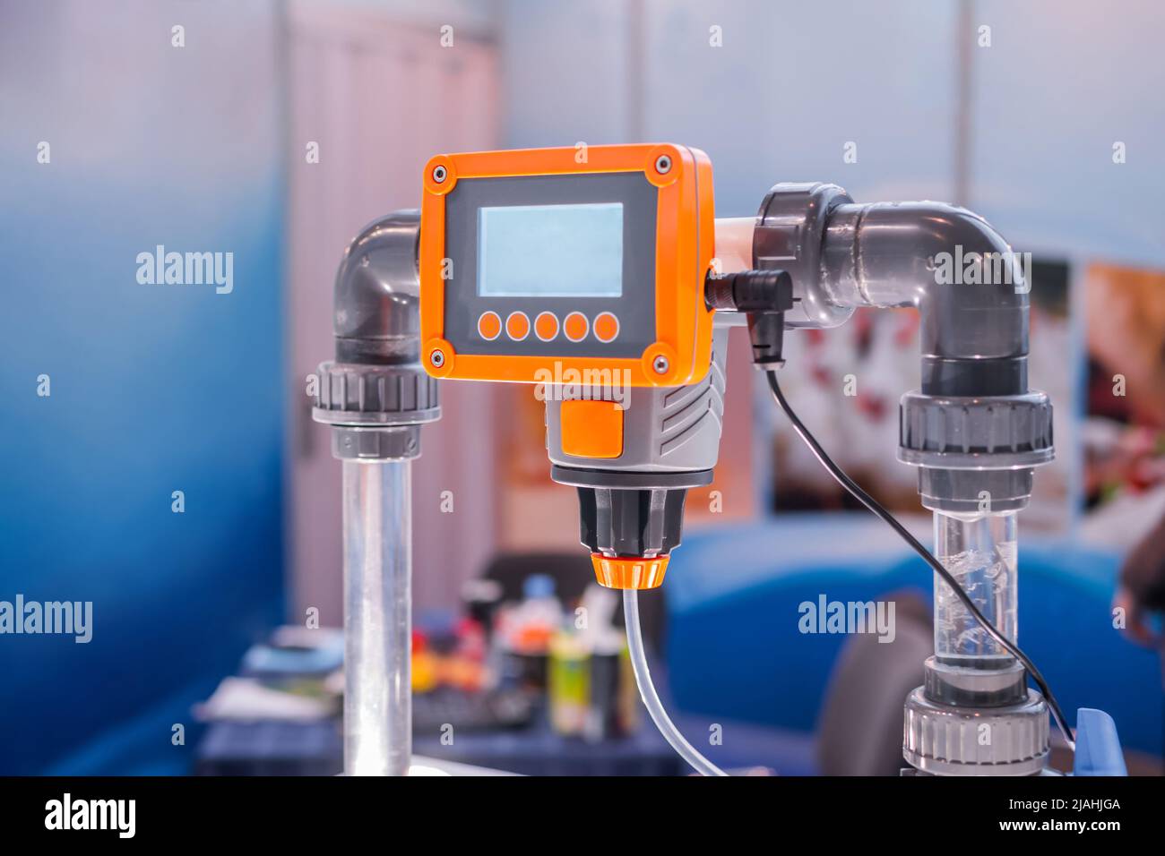 Control panel of automatic robot medicator at exhibition Stock Photo ...