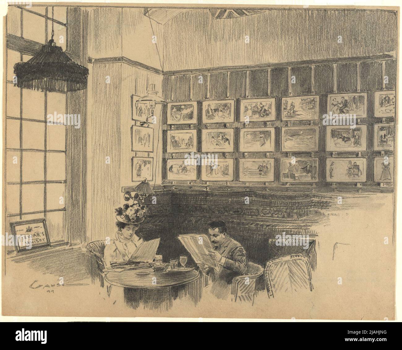 Café Museum, 1st, Opergasse 7 - Gibson room. Wilhelm Gause (1853-1916 ...