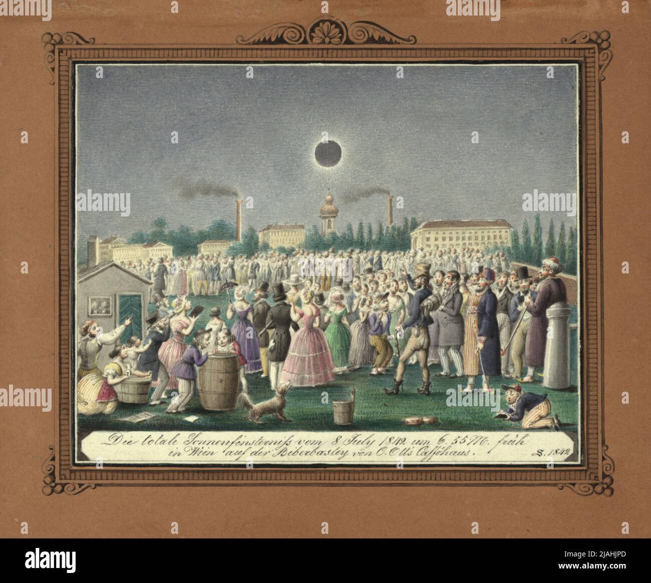 The total solar eclipse of July 8, 1842 at 6.55 M. in Vienna on the ...