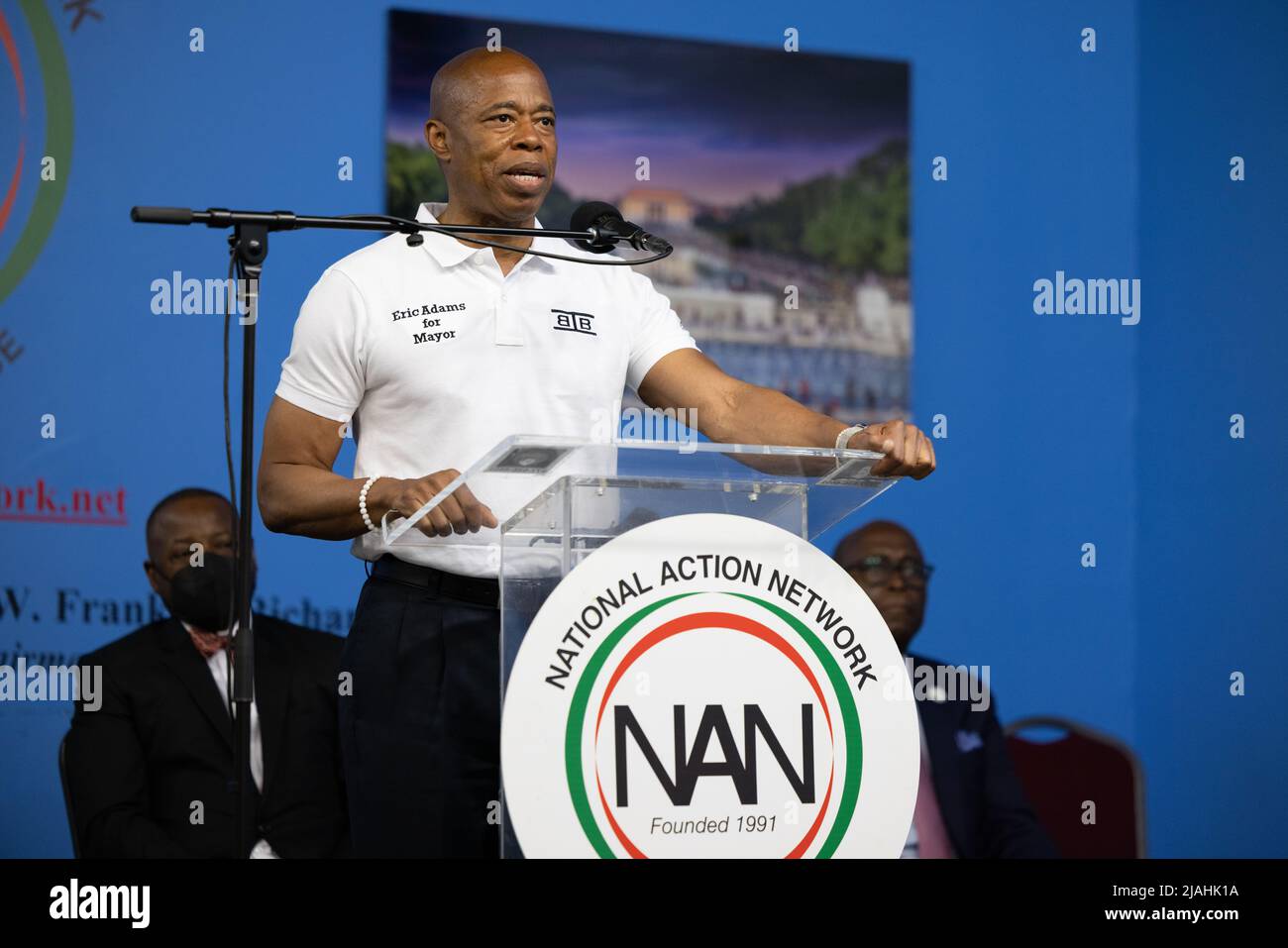 NEW YORK, N.Y. – June 12, 2021: New York City mayoral candidate Eric ...