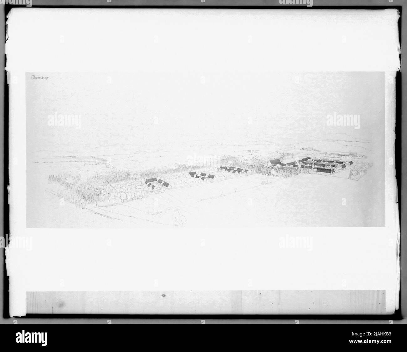 Drawing of a planned settlement in Sierning (Upper Austria). Martin ...