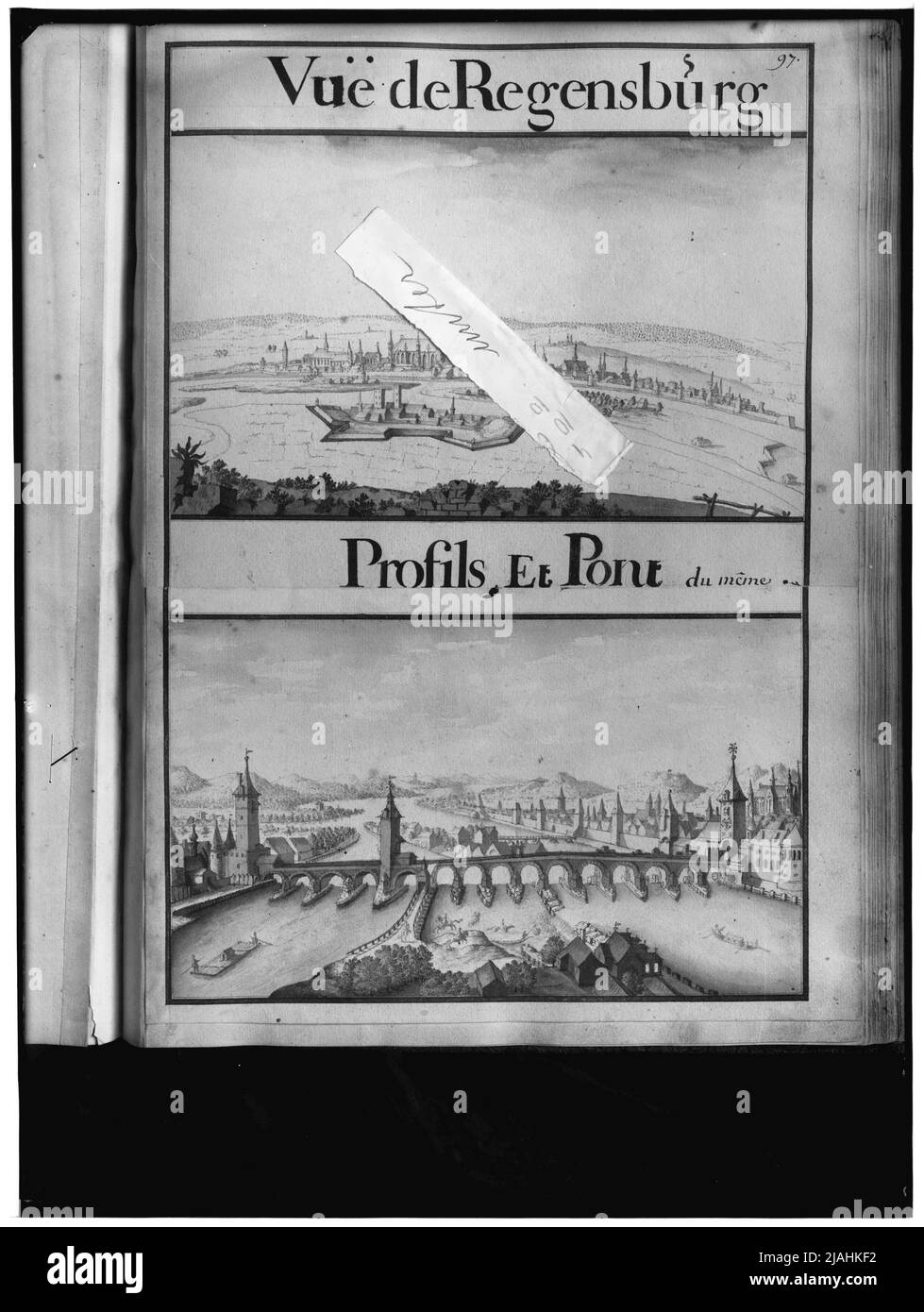 Two views of Regensburg and the Danube run through Regensburg (around ...