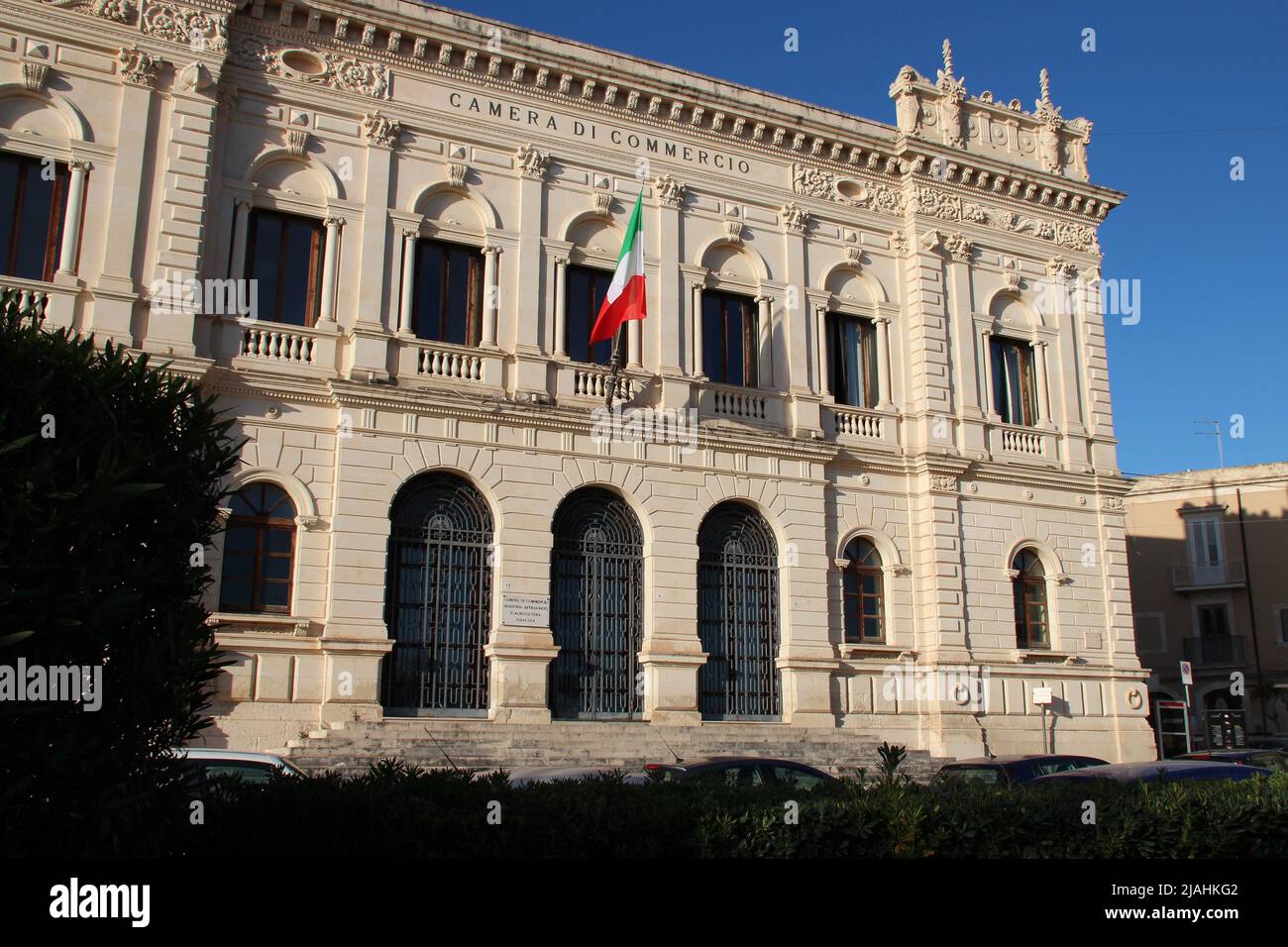 building (chamber of commerce) in syracusa in sicily (italy Stock Photo ...