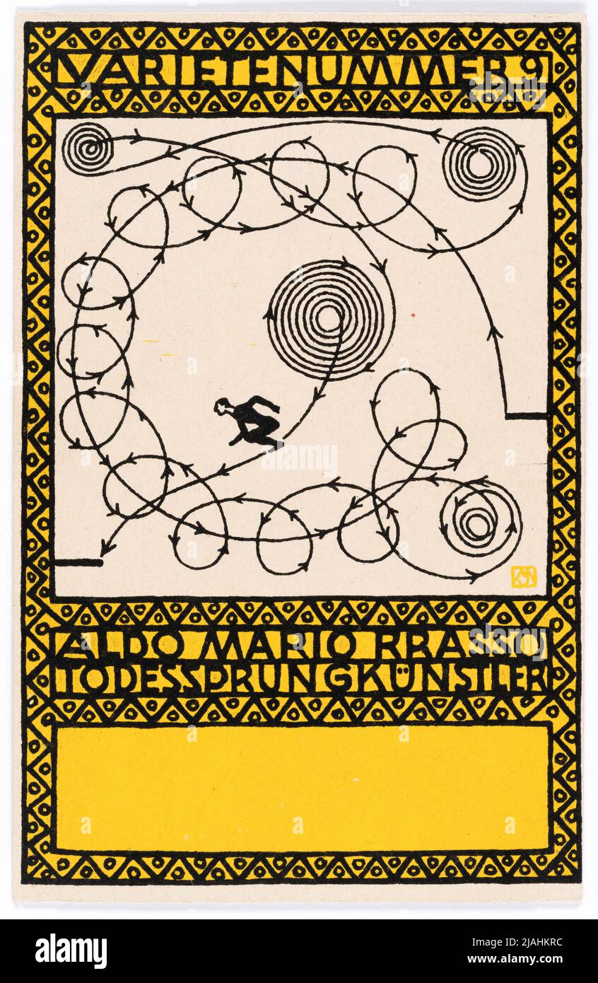 Postcard of the Wiener Werkstätte No. 86: "Varietary number 9: Aldo ...
