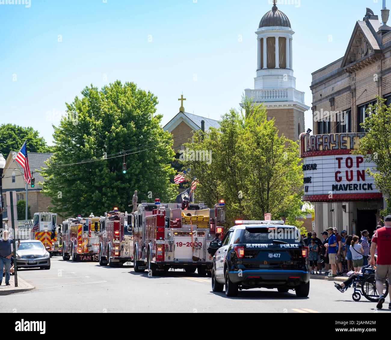 Suffern, NY - USA - May 30, 2022 Fire trucks of the Suffern Fire ...