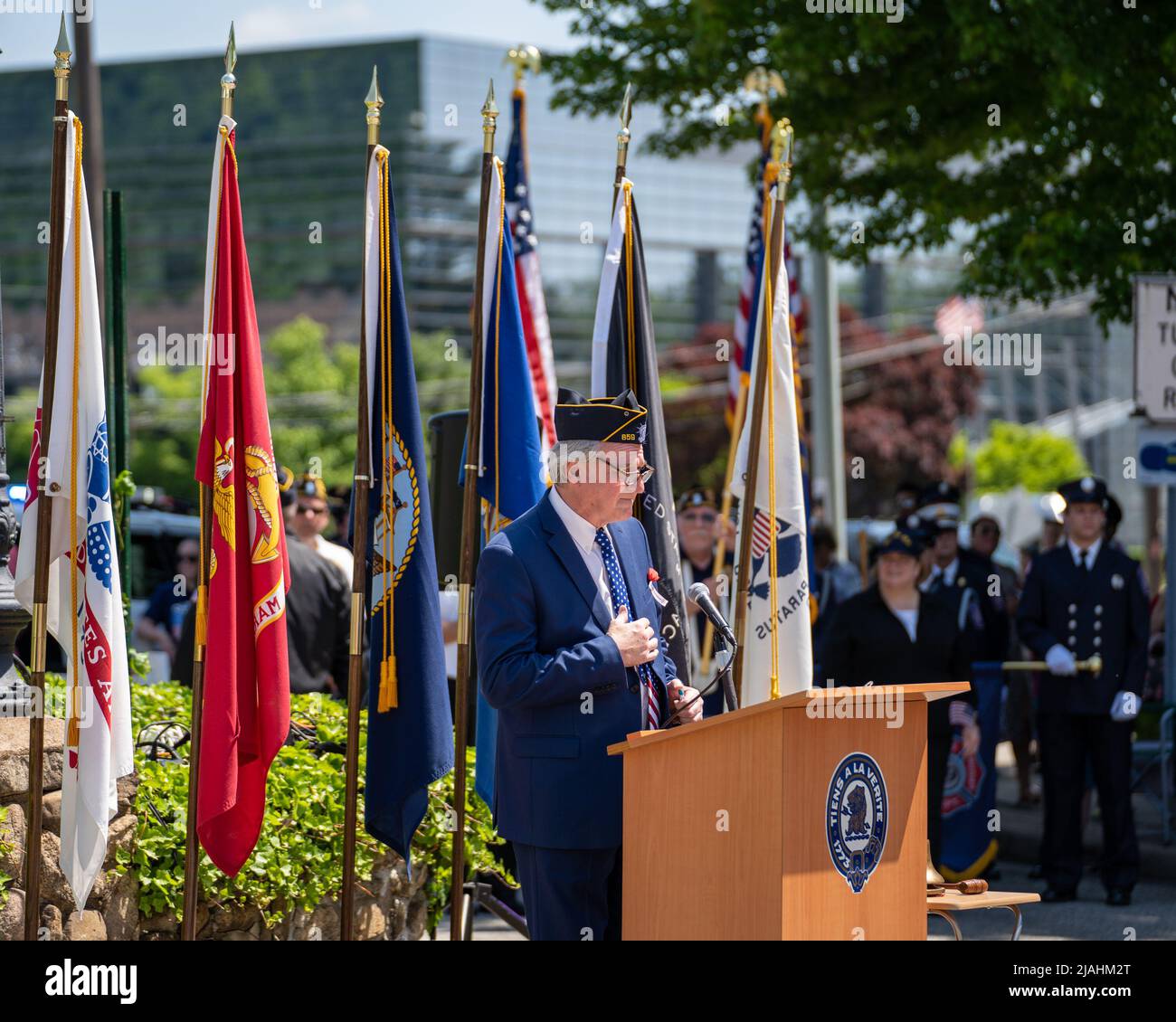 Suffern, NY - USA - May 30, 2022 Speeches held at end of the Annual ...