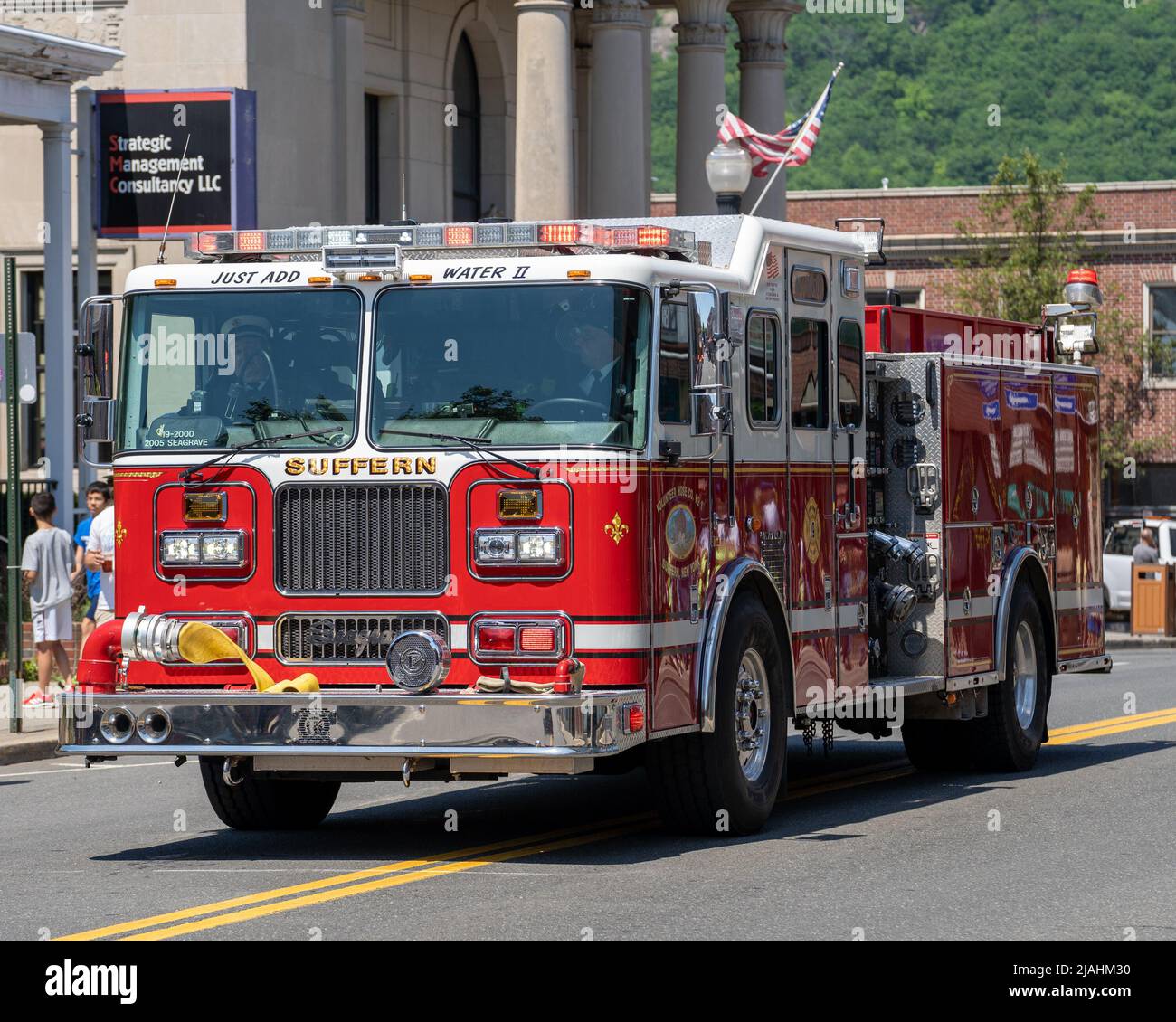Suffern, NY - USA - May 30, 2022 Fire trucks of the Suffern Fire ...