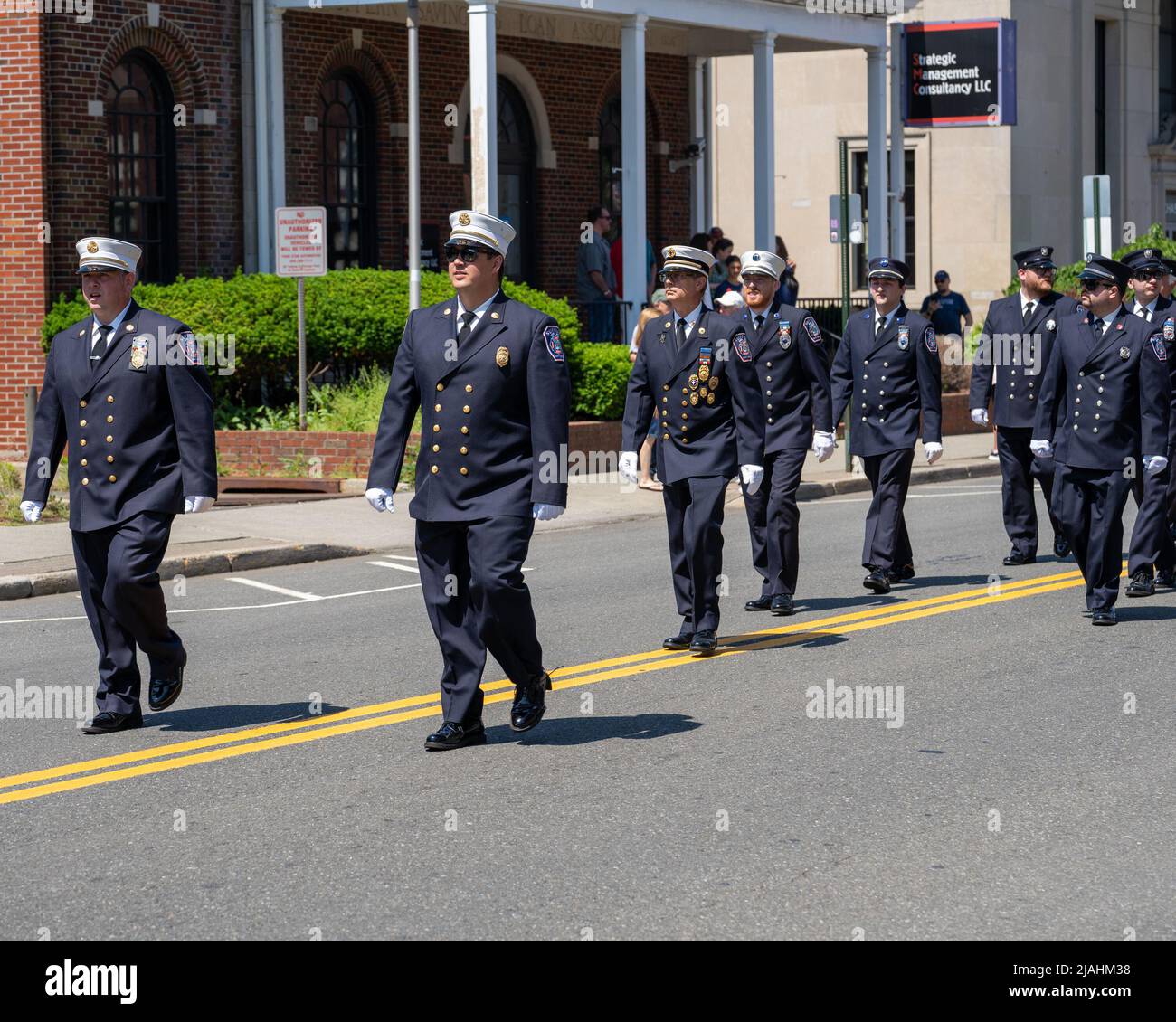 Suffern, NY - USA - May 30, 2022 Firefighters from the Suffern Fire ...