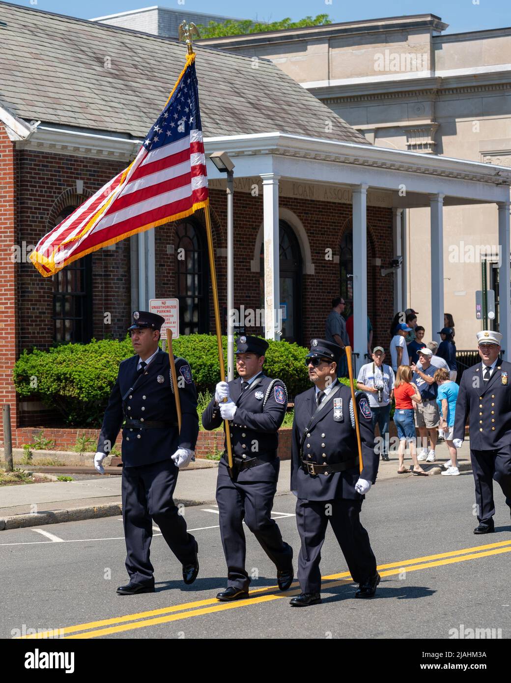 Suffern, NY - USA - May 30, 2022 Honor Guard from the Suffern Fire ...