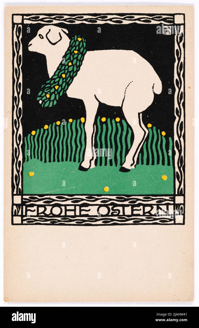 Postcard of Wiener Werkstätte No. 141: Easter card. Josef (József) by ...
