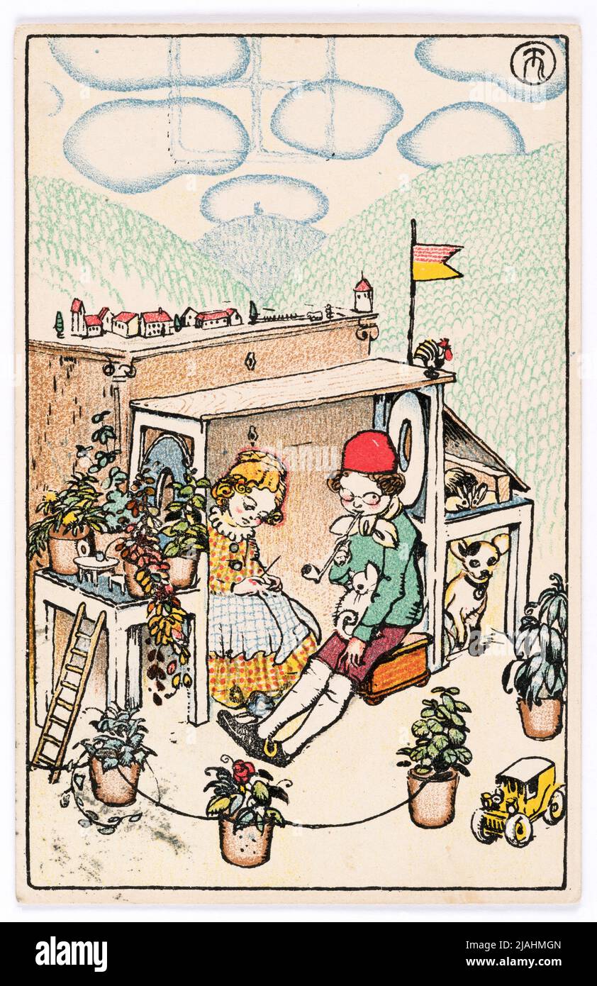 Postcard of Wiener Werkstätte No. 336: Children's dreams, 5th summer ...