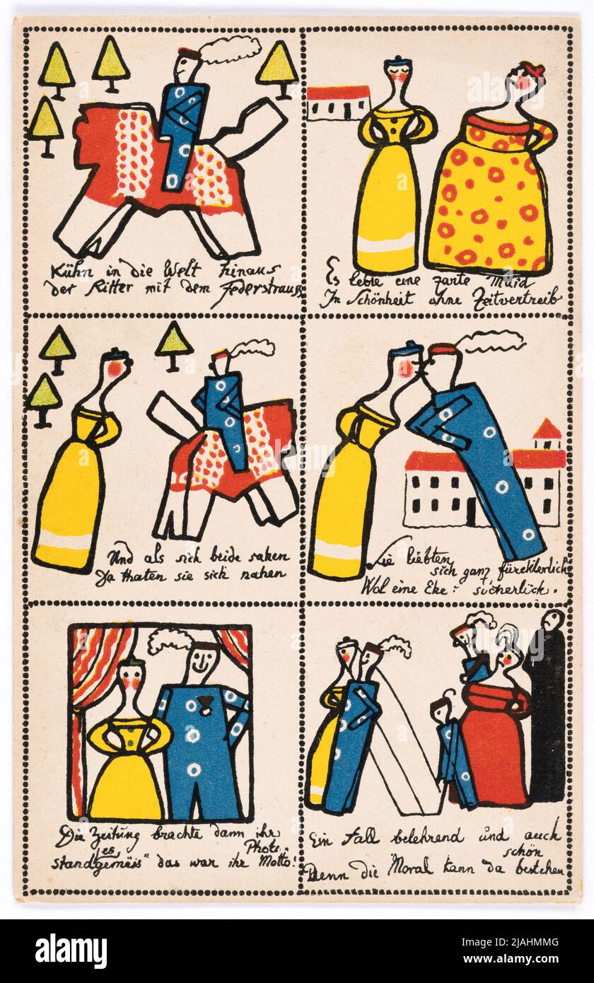 Postcard of Wiener Werkstätte No. 383: History of the Kühnen Ritter ...