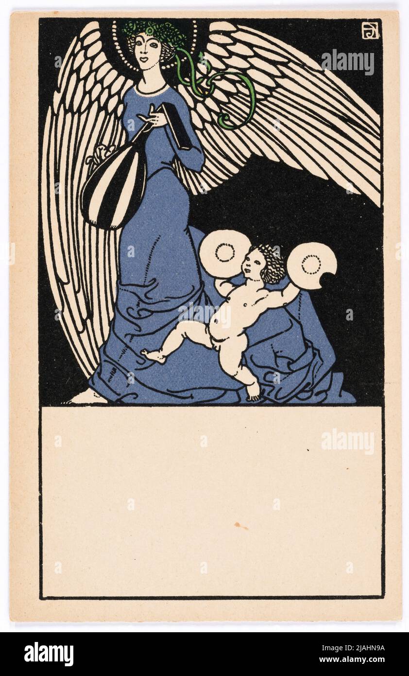 Postcard of Wiener Werkstätte No. 161: Easter card. Josef (József) by ...