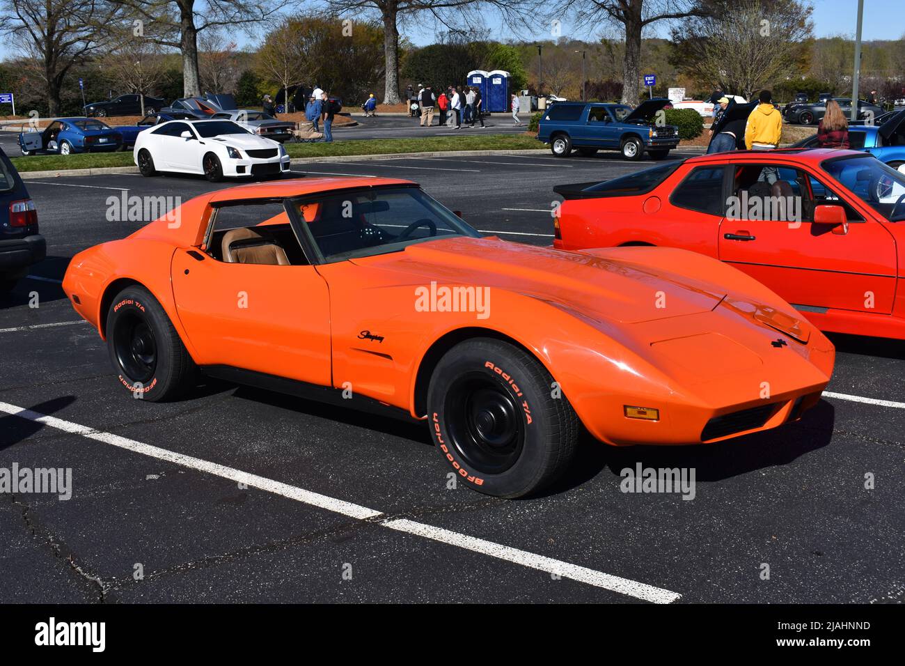 A 1970s Chevrolet Corvette on display at a car show Stock Photo - Alamy