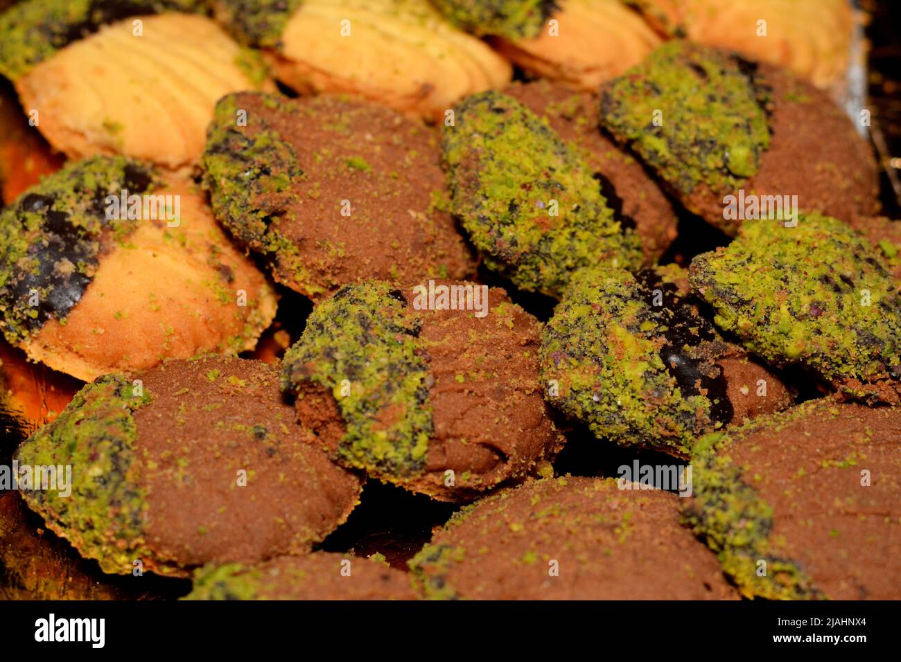 A pile of traditional Arabic cookies for celebration of Islamic ...