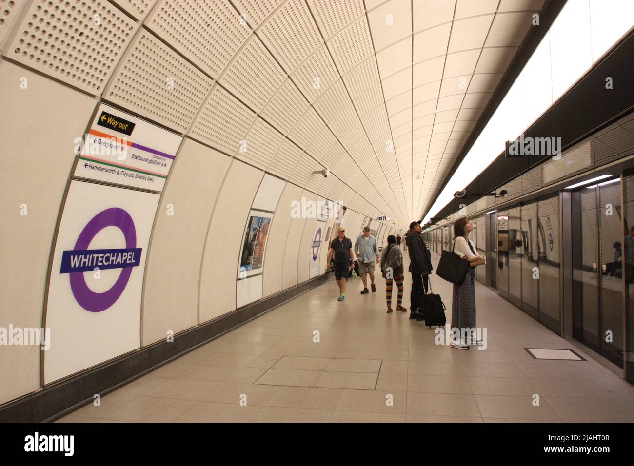 Elizabeth line train line. London. Underground Stock Photo - Alamy