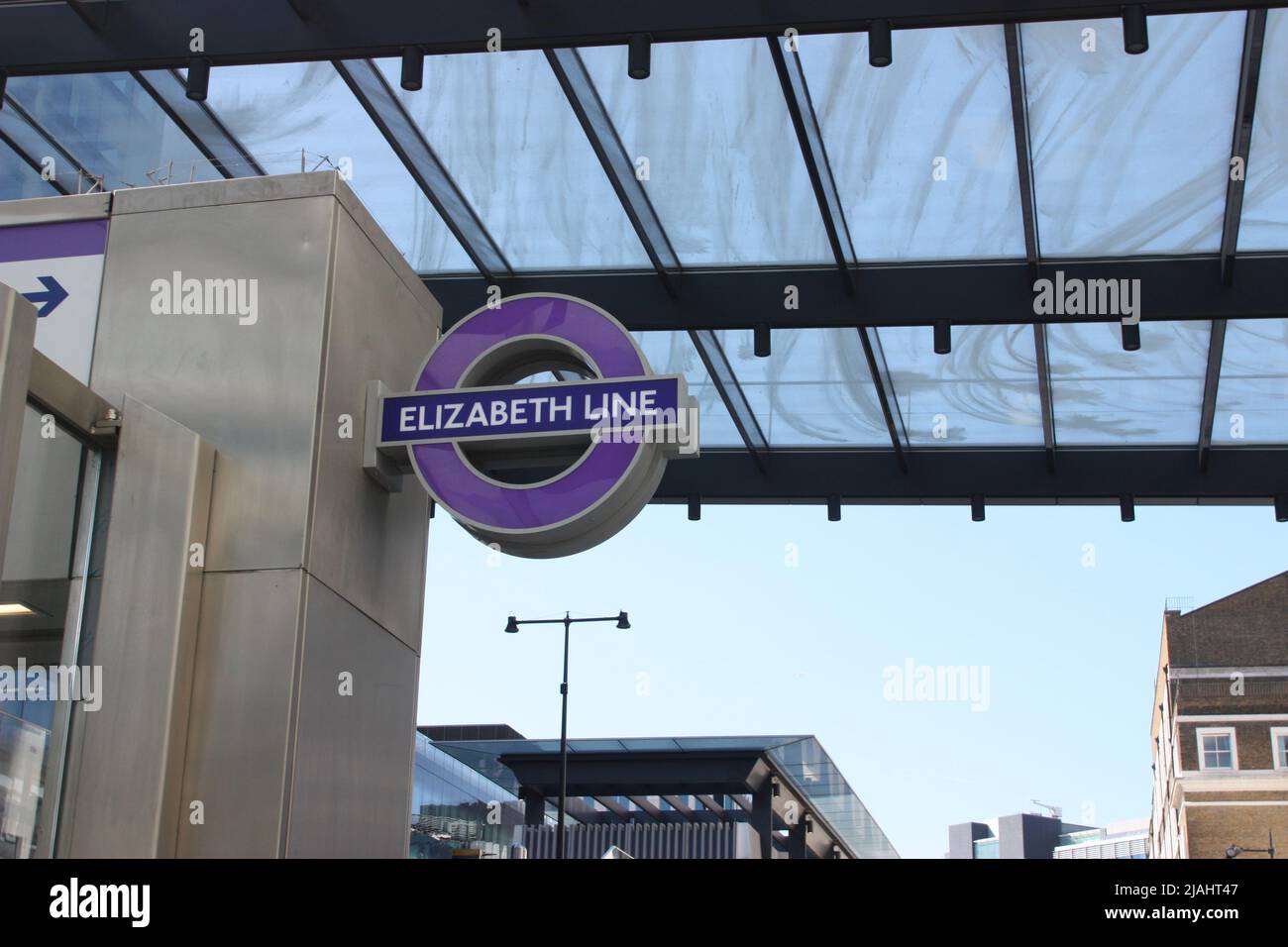 Elizabeth line train line. London. Underground Stock Photo - Alamy