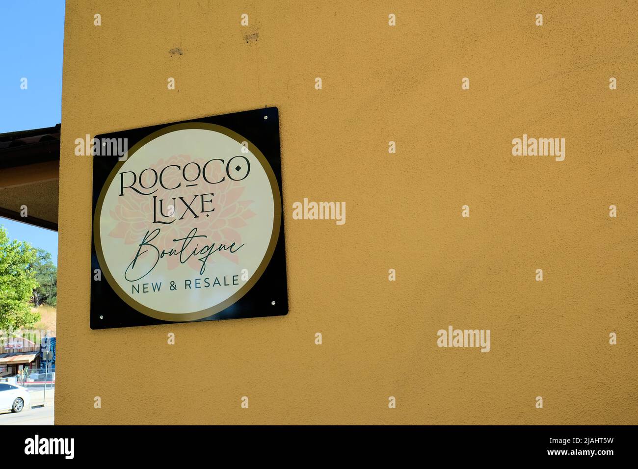 RoCoco Luxe Resale Boutique sign in the Colony District in downtown ...