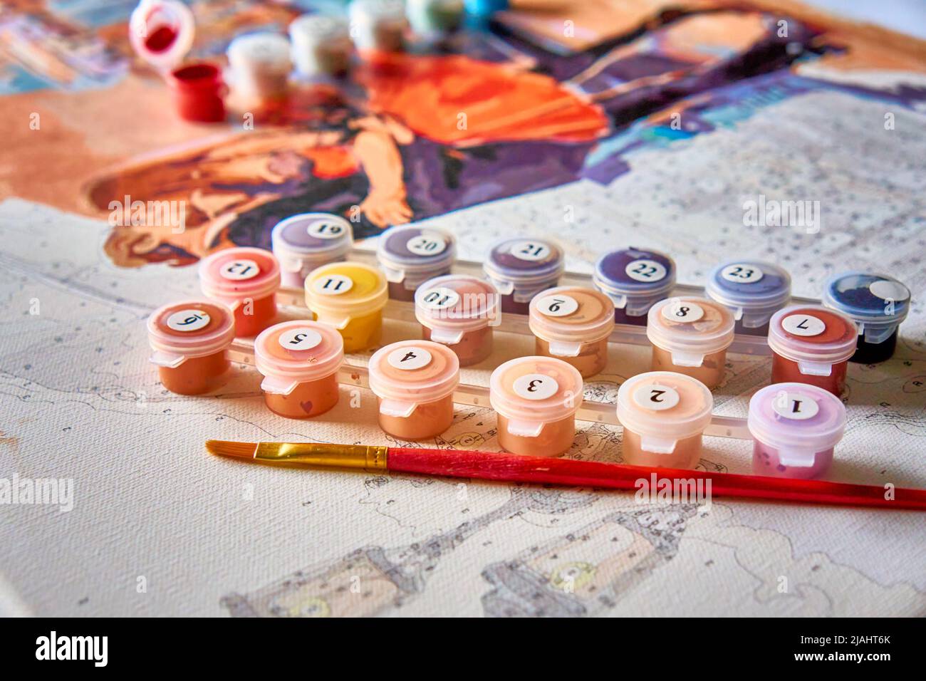 Number coloring hi-res stock photography and images - Alamy