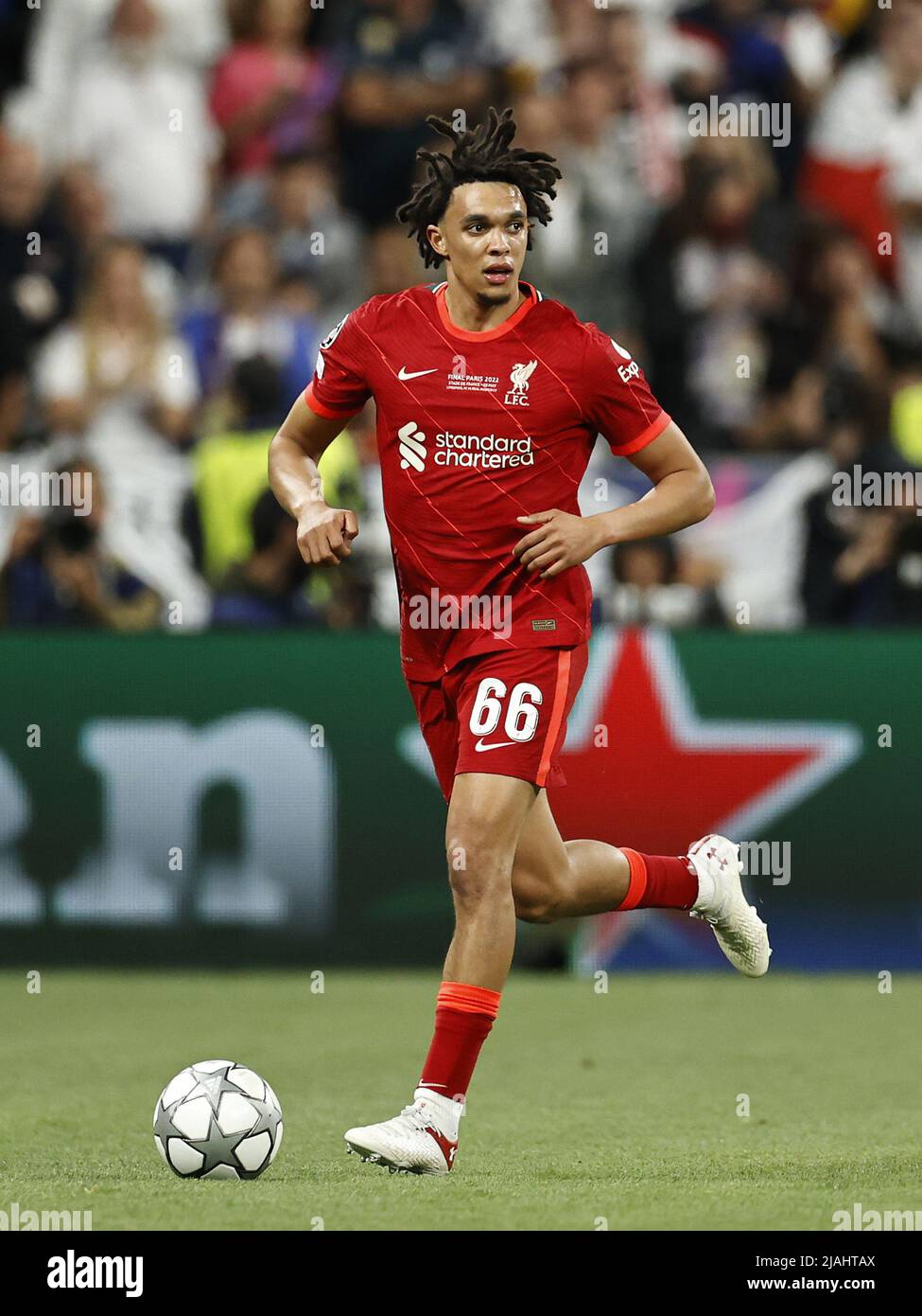 PARIS - Trent Alexander-Arnold of Liverpool FC during the UEFA ...