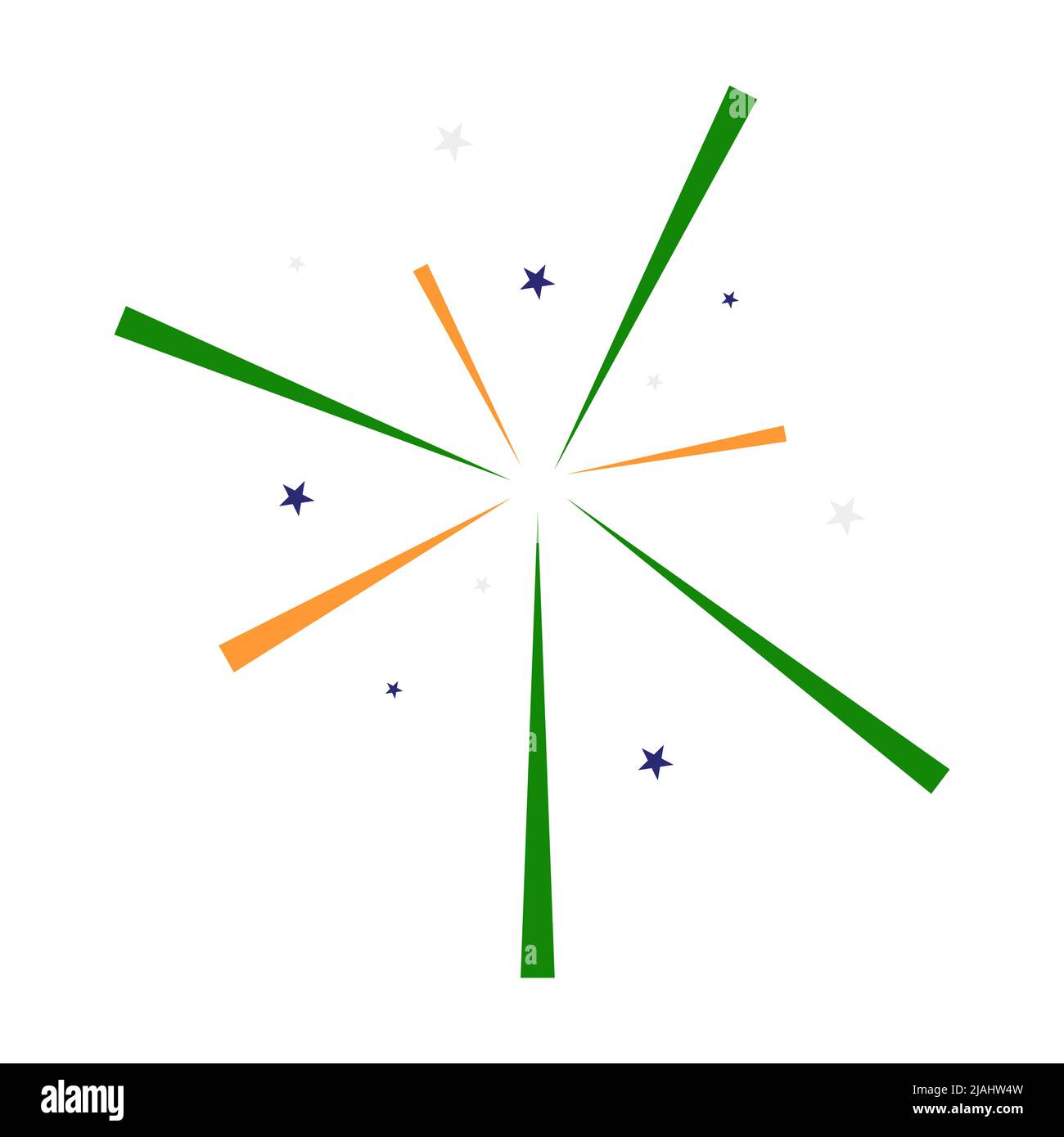 Simple firework in India flag style. Vector Illustration Stock Vector ...