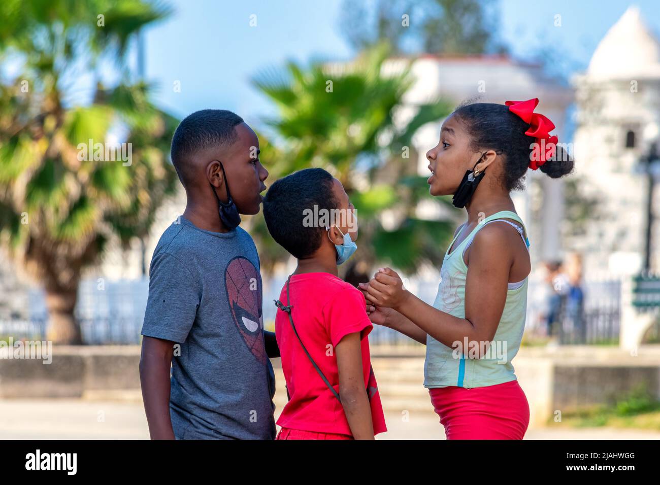 Cuban children talking, 2022 Stock Photo - Alamy