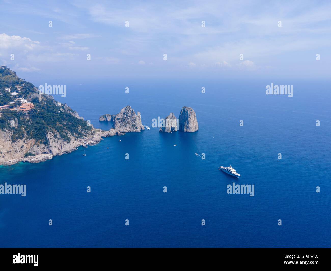 Capri Island Italy. Faraglioni Rocks And Wonderful Cost And Cliff Stock ...