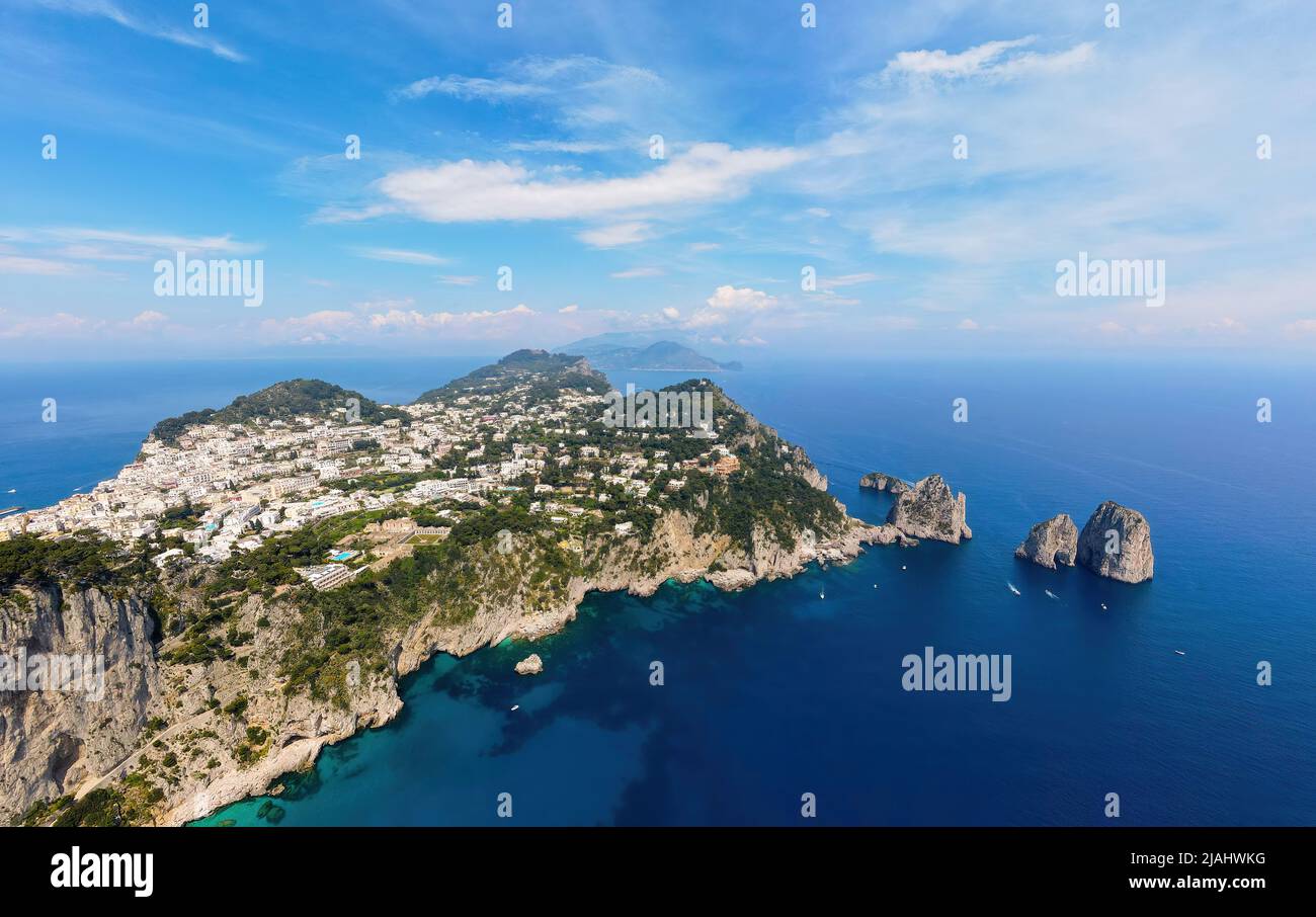 Capri Island Italy. Faraglioni Rocks And Wonderful Cost And Cliff Stock ...
