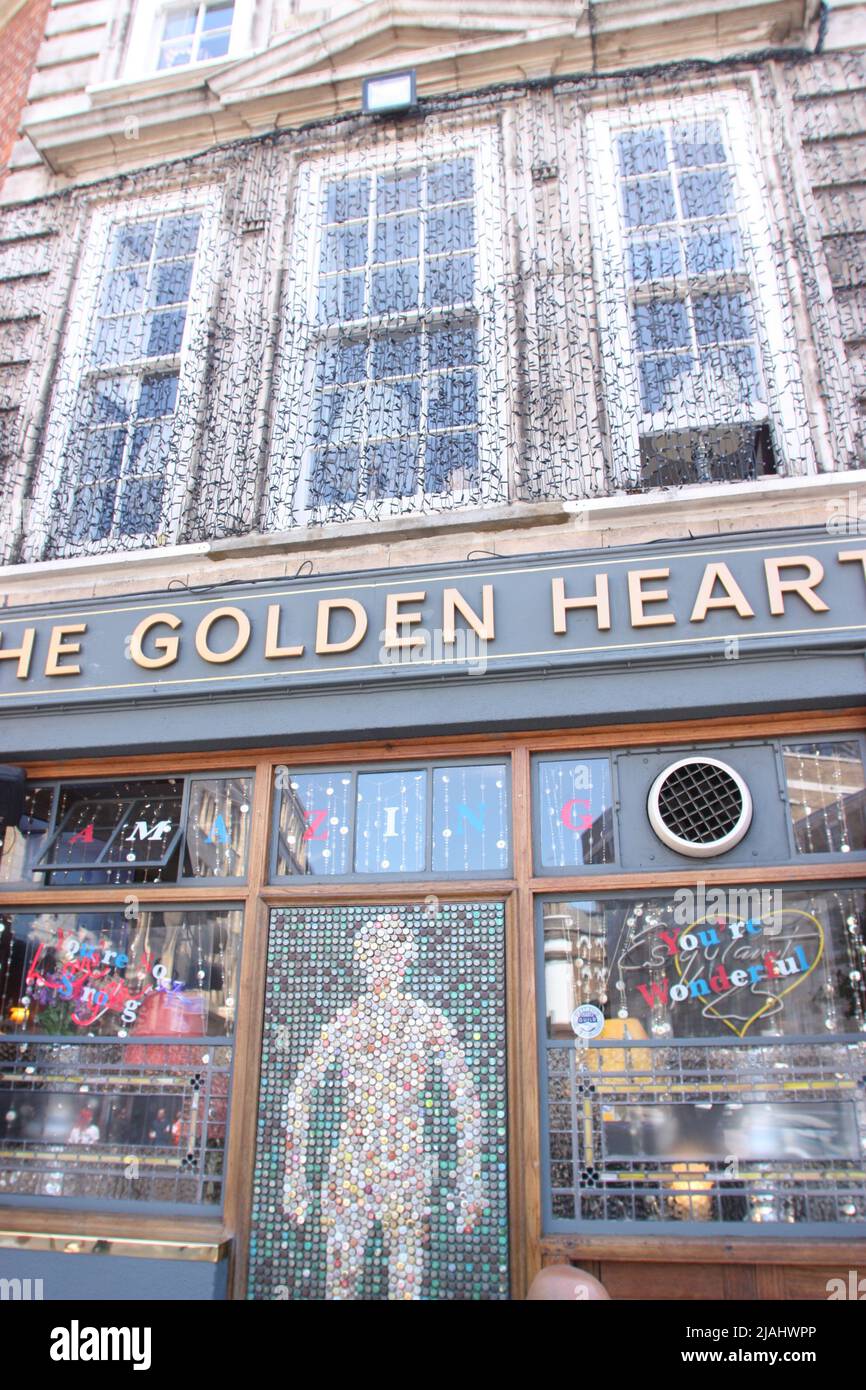 The Golden Heart Pub, East London Stock Photo - Alamy