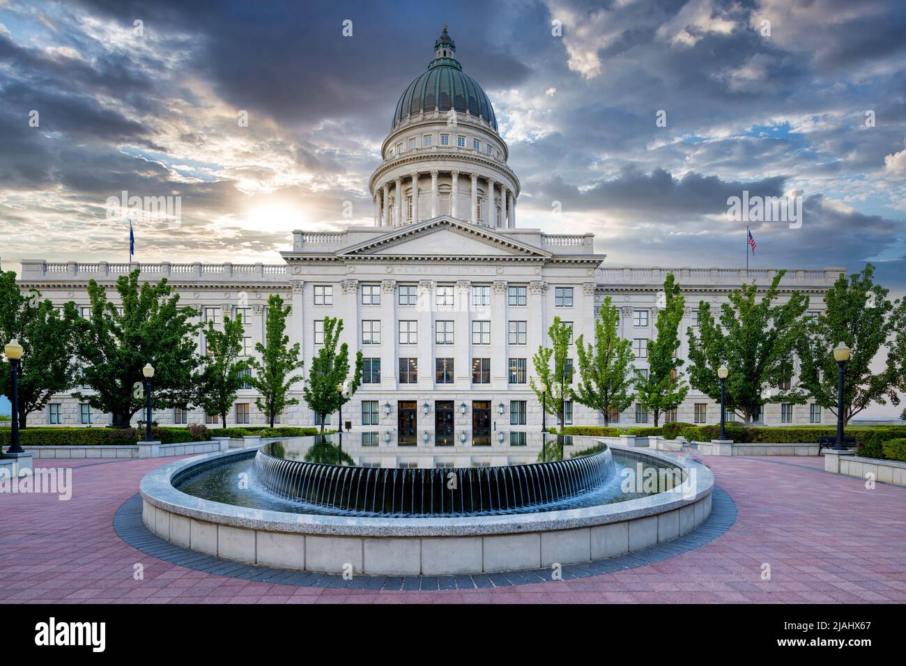 Utah Capital mall with main building at sunrise Stock Photo - Alamy