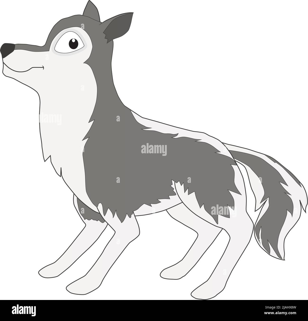 Cartoon of a cool and friendly husky Stock Photo - Alamy