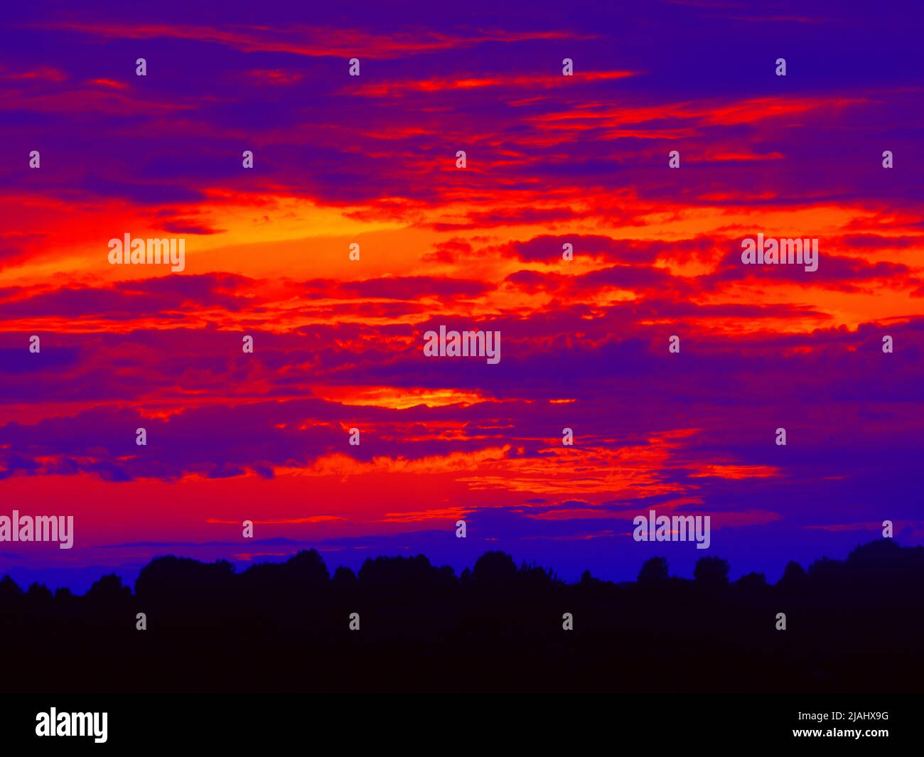 Calm sunset and beautiful clouds, daze. Thermal Impressionism Stock ...