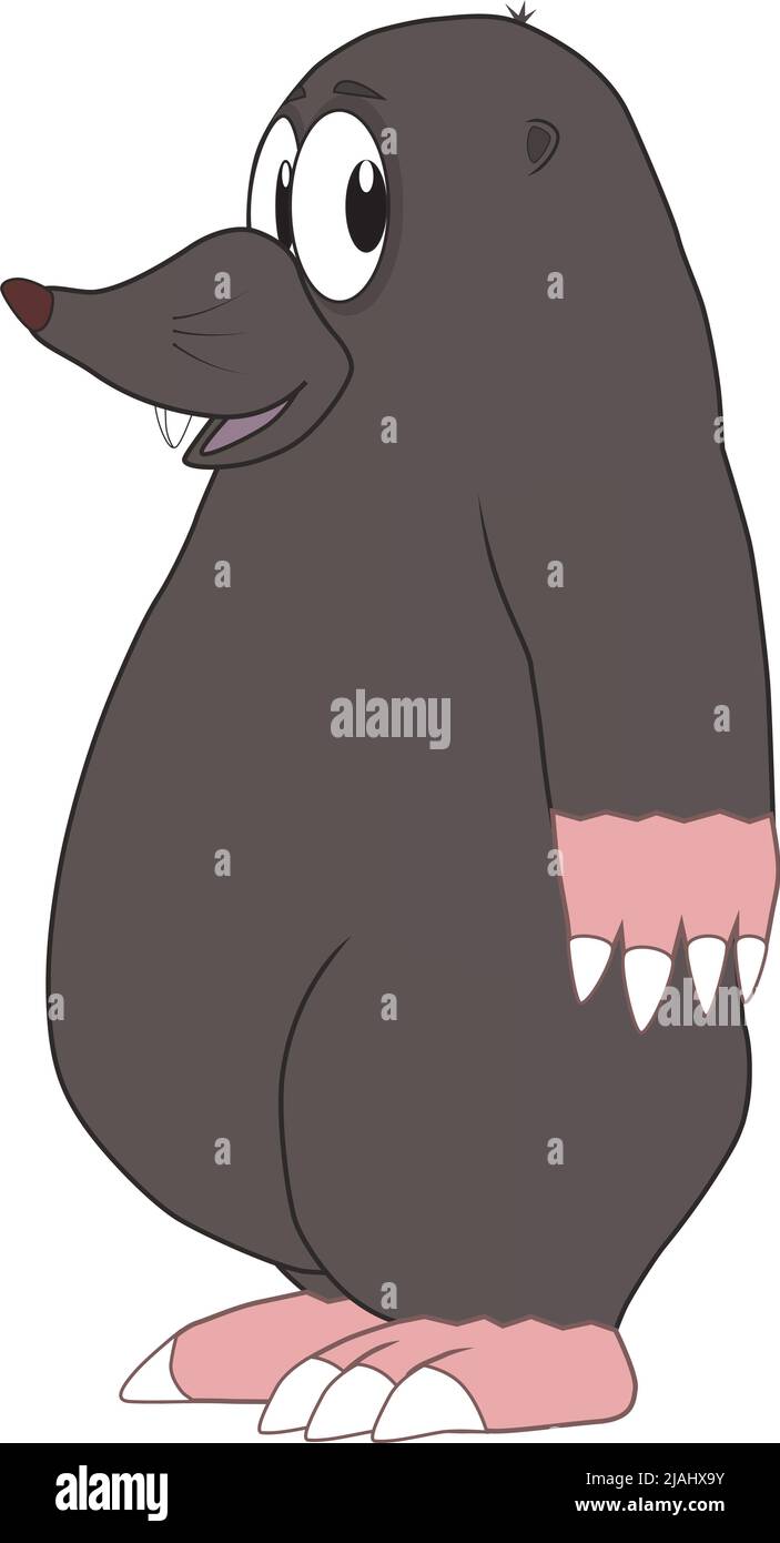 Cartoon of a funny mole Stock Photo - Alamy