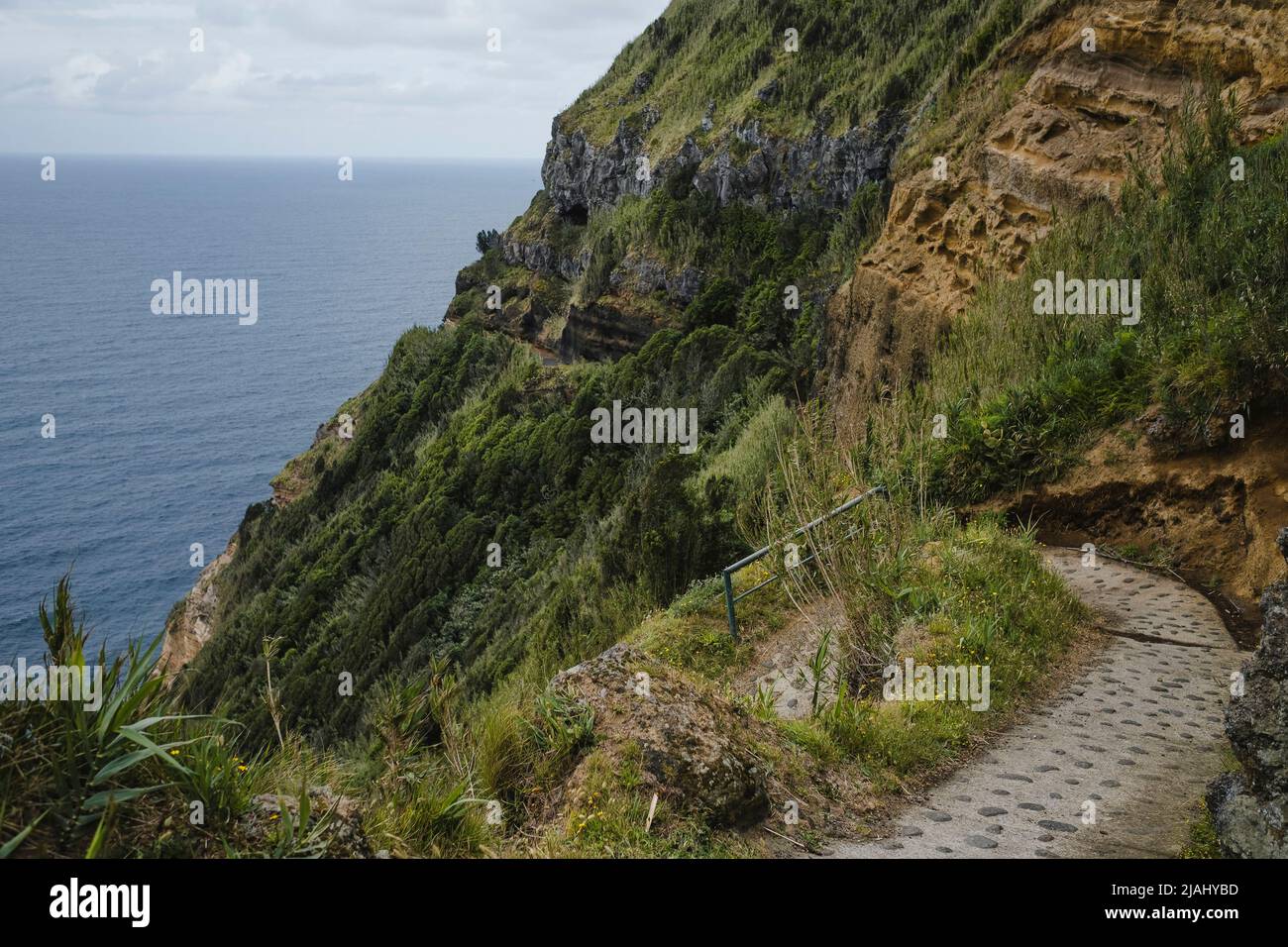 Mountain trekking trail on San Miguel Island, Azores Archipelago ...