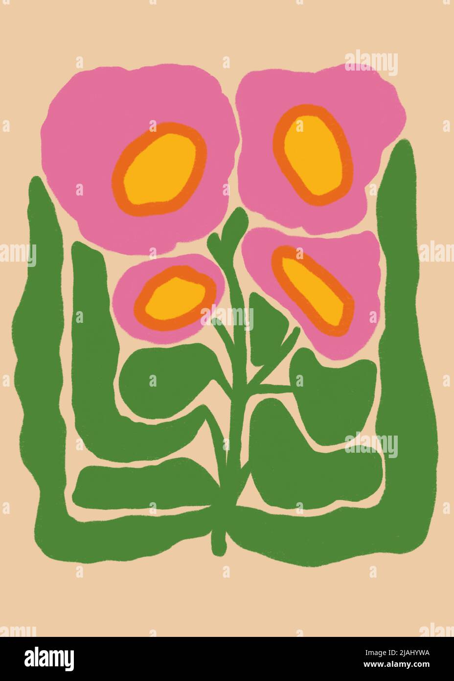 Retro Flower Print, Flower Market Print, Pastel Aesthetic Print, Floral ...